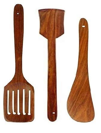 pass pass Handmade Wooden NonStick Serving and Cooking Spoon Kitchen ...