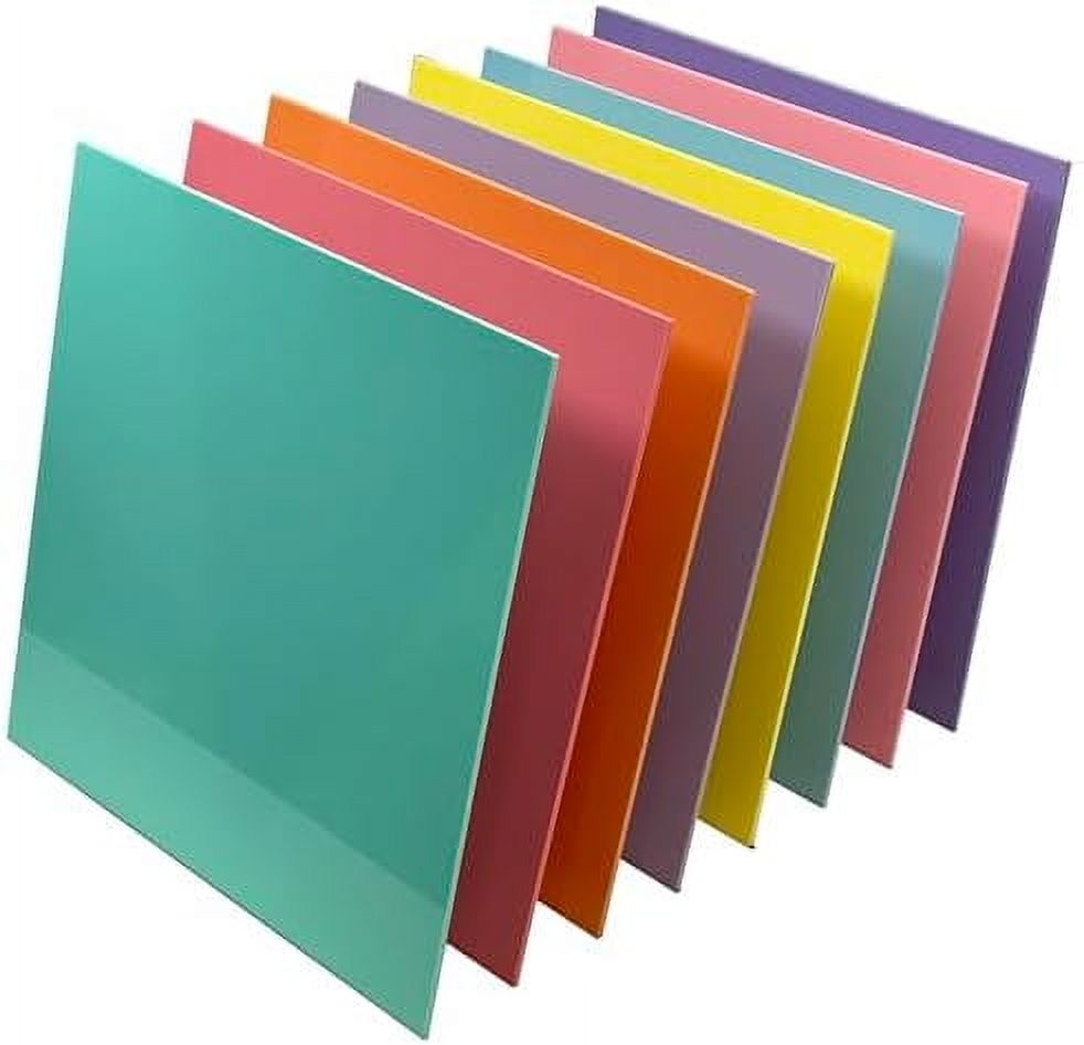 pastel acrylic variety pack | 2.6mm (1/8th inch), 12x12 inch, co2 laser ...
