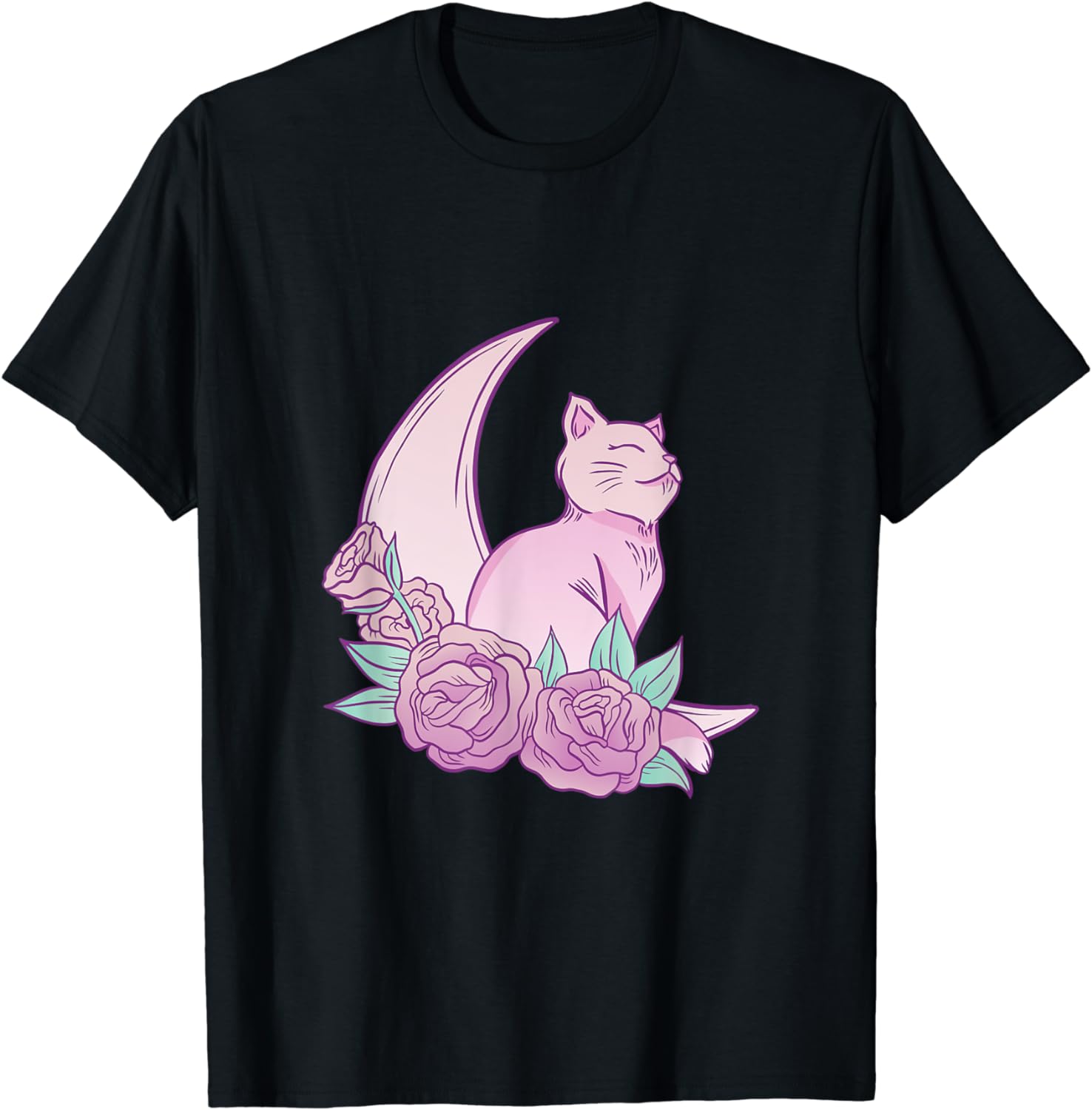 pastel goth kawaii cat vaporwave aesthetic T-Shirt - Walmart.com
