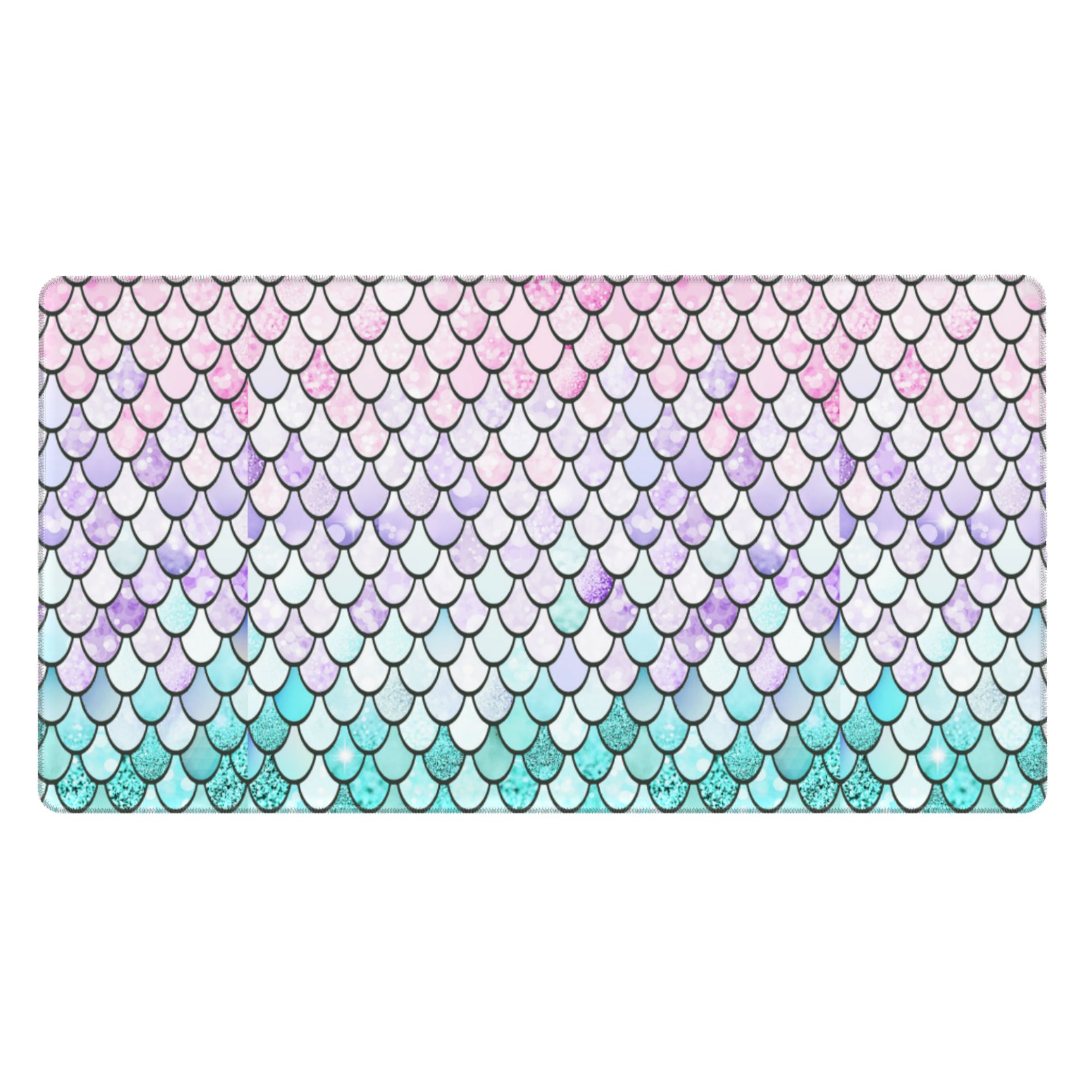pastel-mermaid-scales-megan-morris Large Gaming Mouse Pad, Large ...
