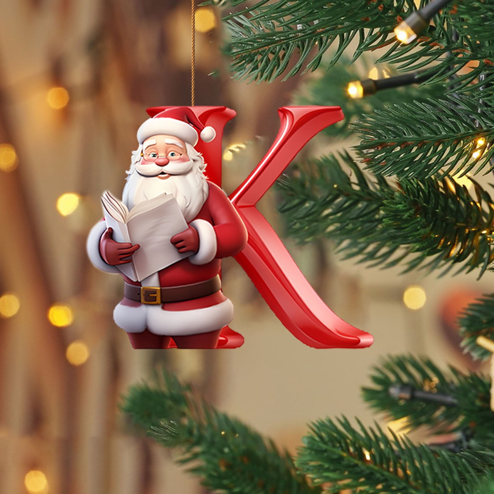 pathside 26 Letters Christmas Santa Claus Christmas Tree Decoration ...