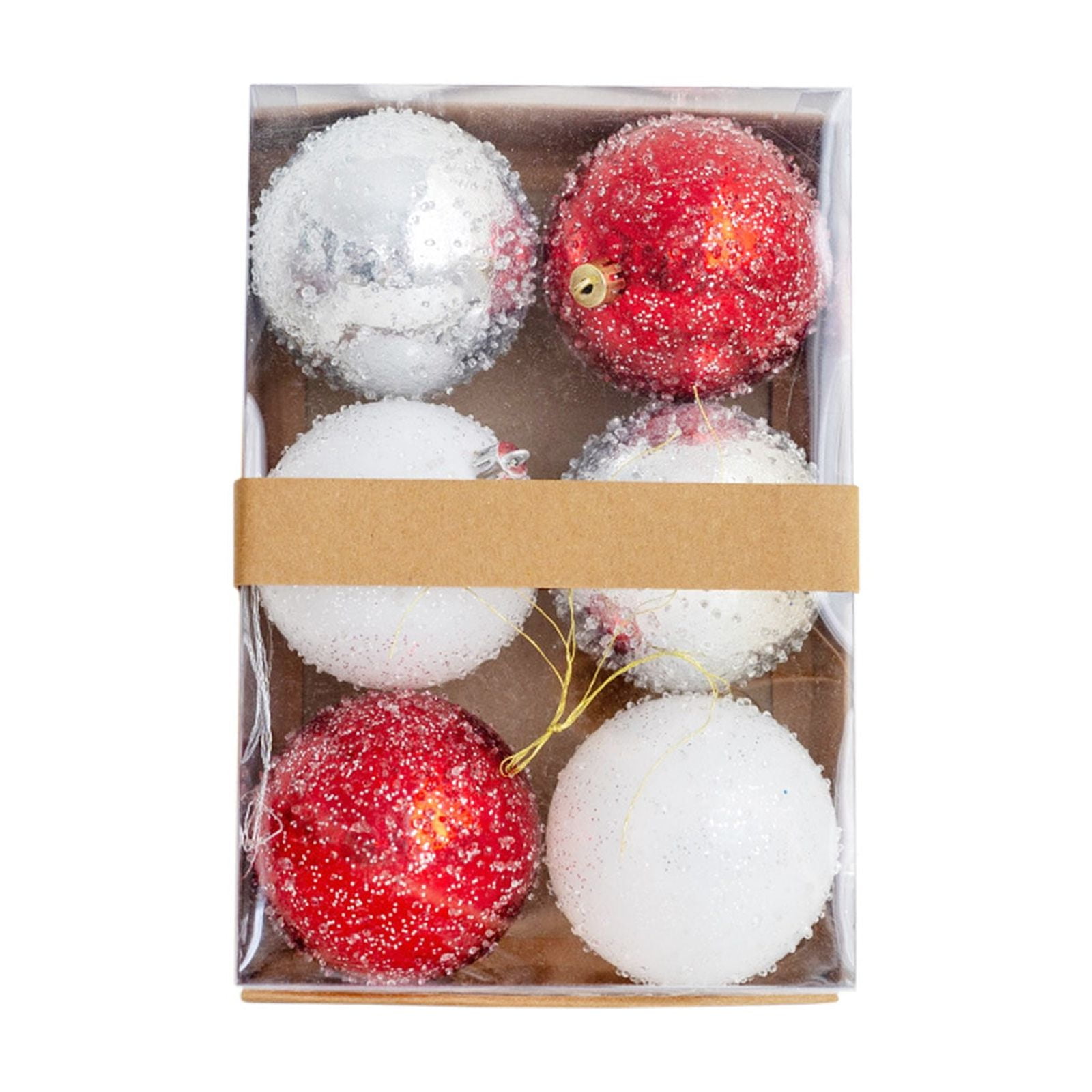 pathside 3.15"Champagne Christmas Ball Ornaments, 6 PC Christmas Dew ...