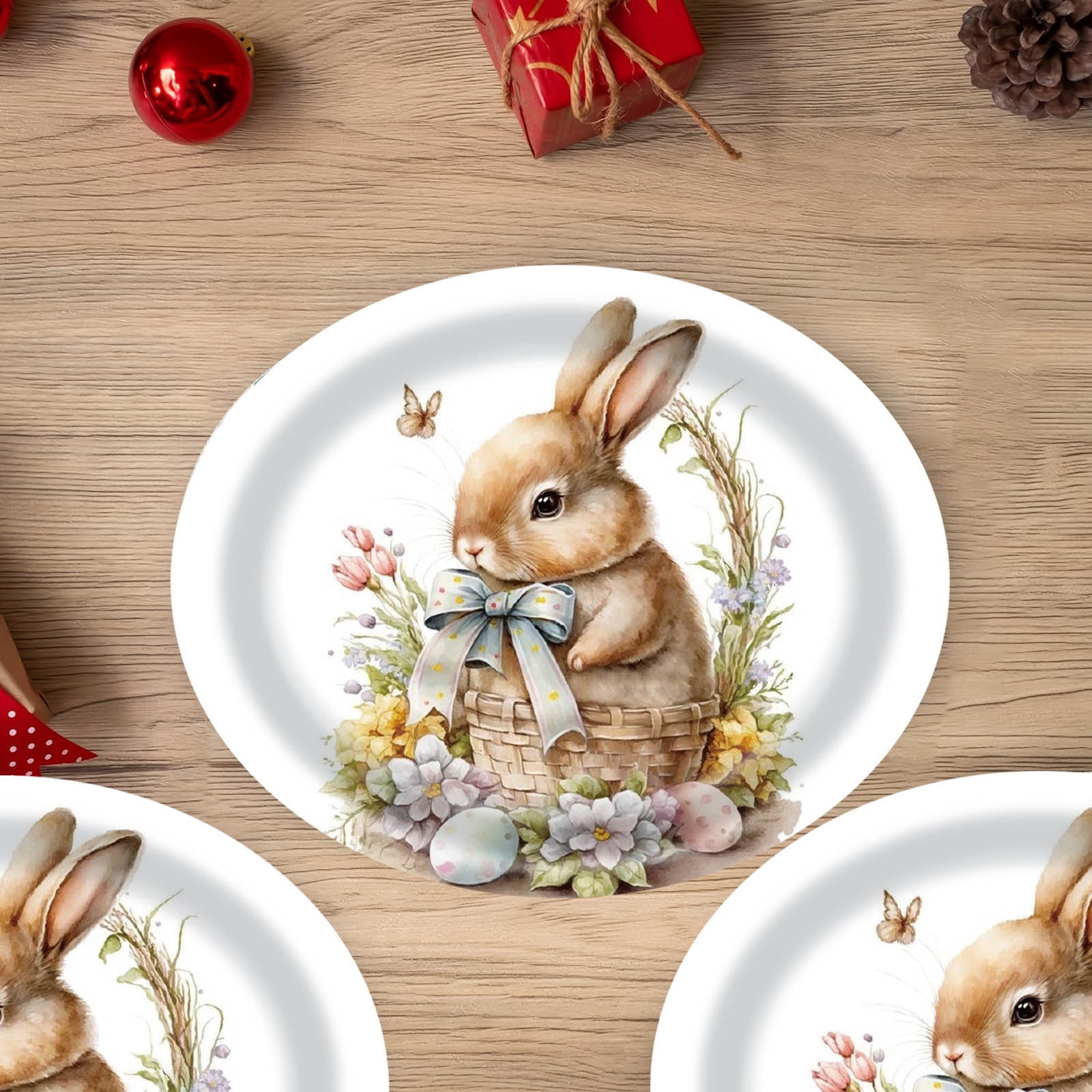 pathside Easter Dinnerware Sets 12.6 Inch Easter Thick Disposable ...