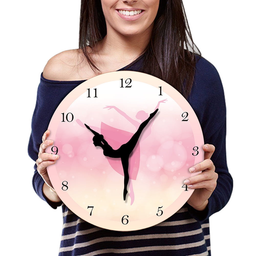 pathside Graphic Design Breakfast Themed Wall Clock, Ballet Dancer 3D ...