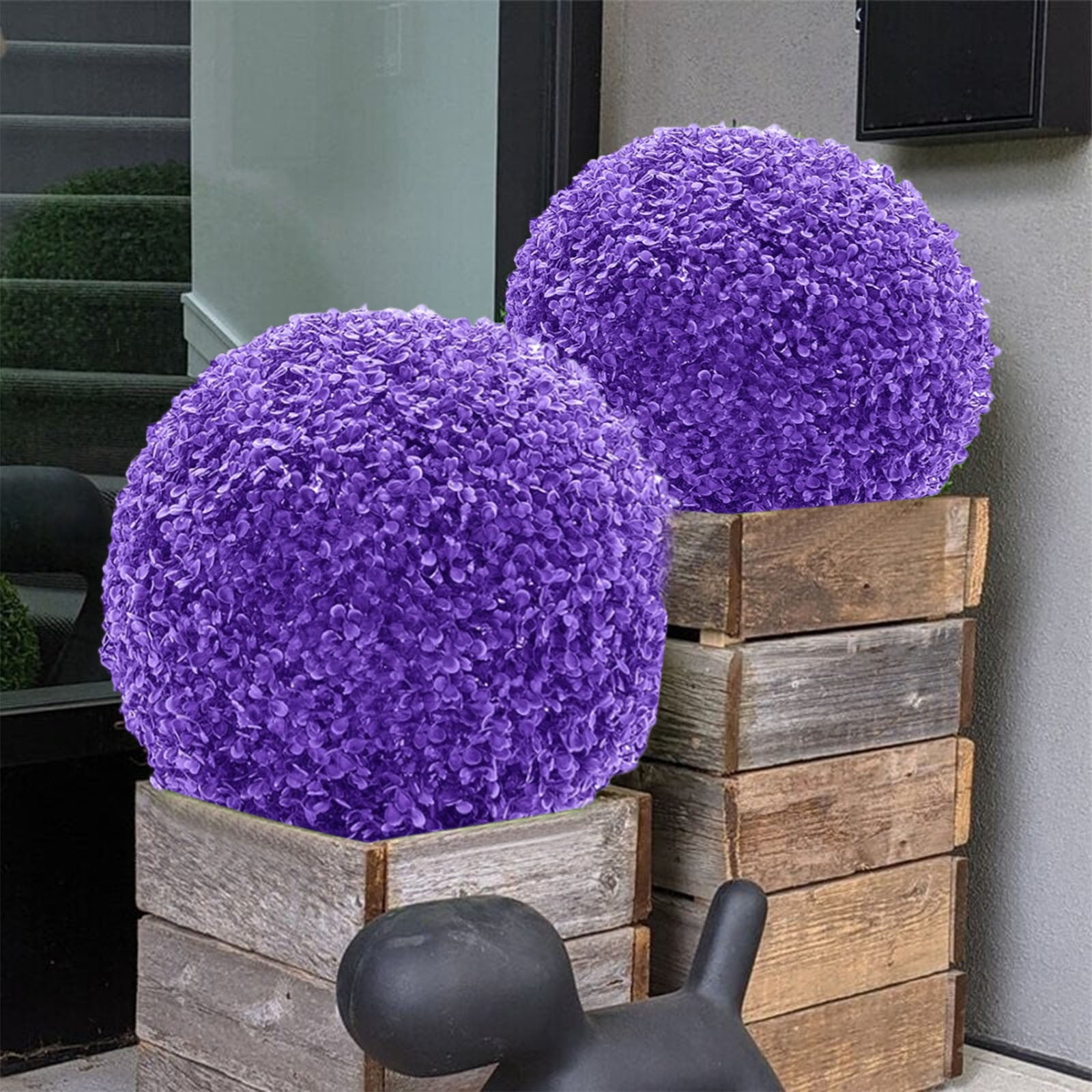 pathside Round Artificial Plant Balls, Topiary Ball Decor, Simulated ...