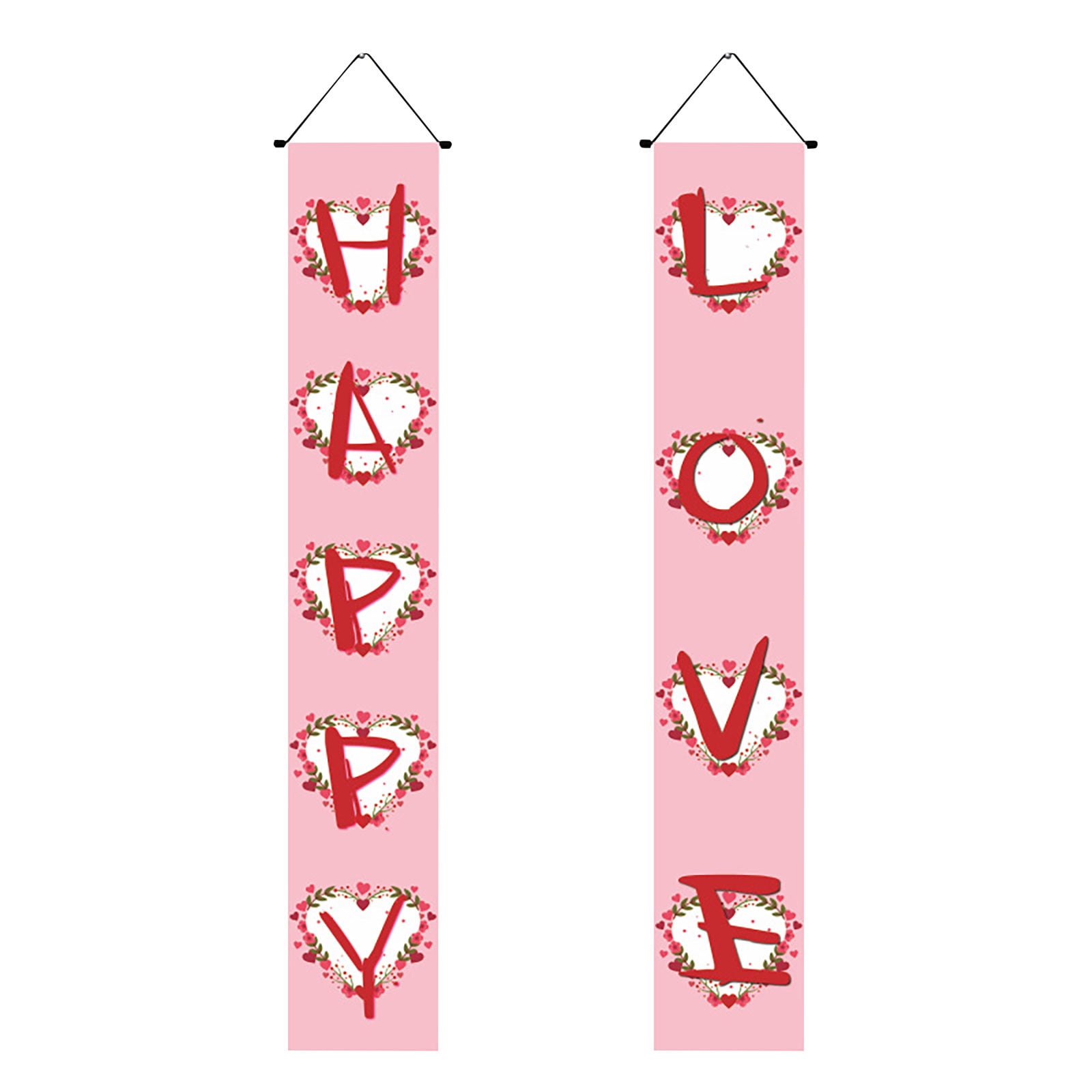 pathside Valentines Day Decorations, Happy Valentines Day Banner Porch ...