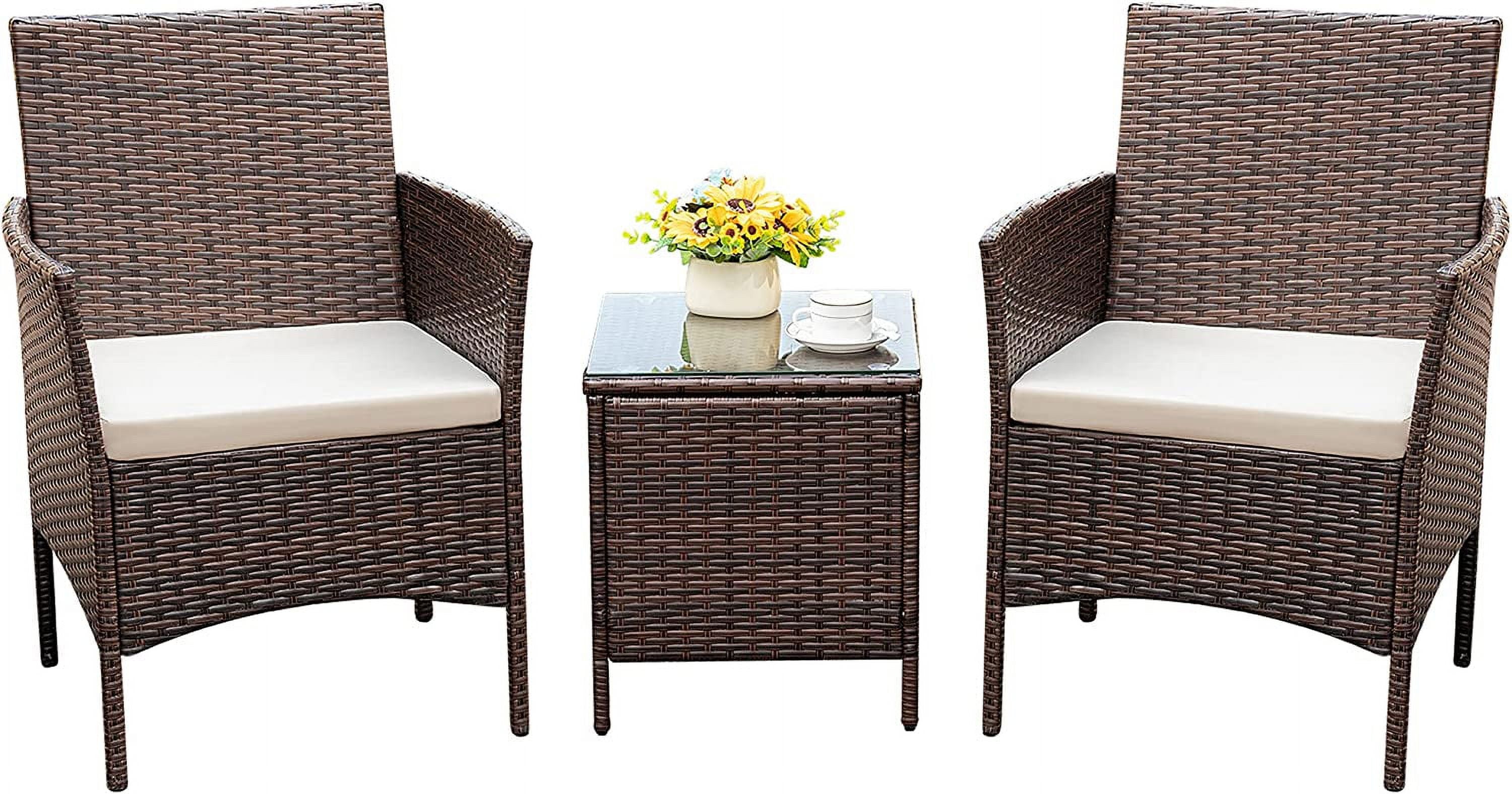 **patio chairs set of 2 outdoor front porch furniture bistro set 3 ...