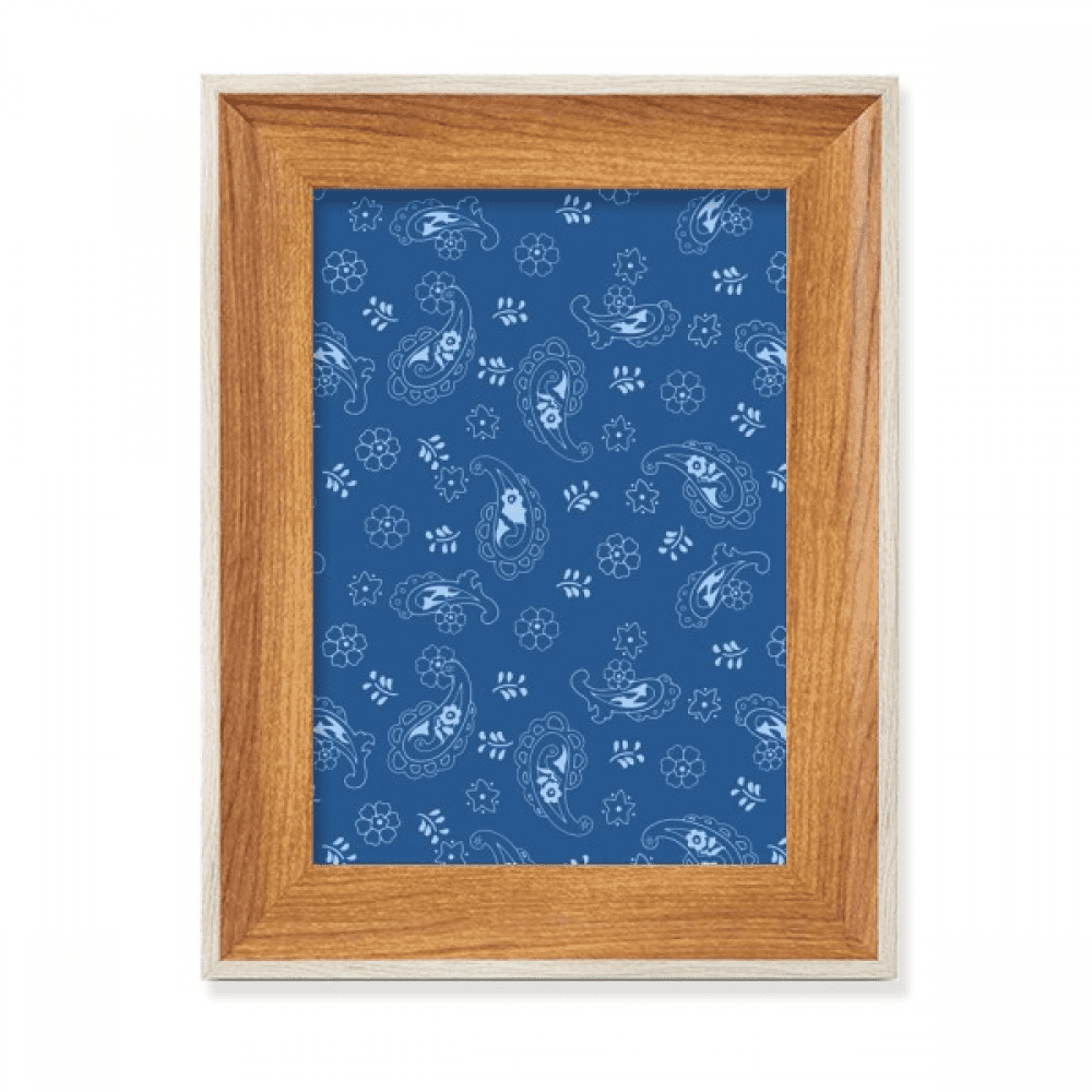 pattern blue night dot traditional desktop wooden photo frame display ...