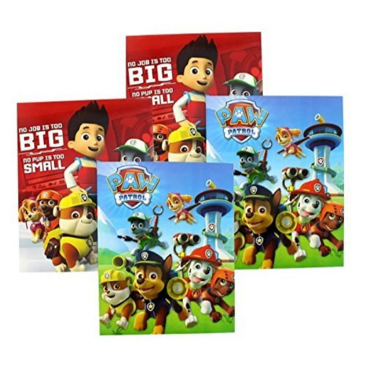 paw patrol portfolio folders with pockets and 3-ring binder holes, 4 ...