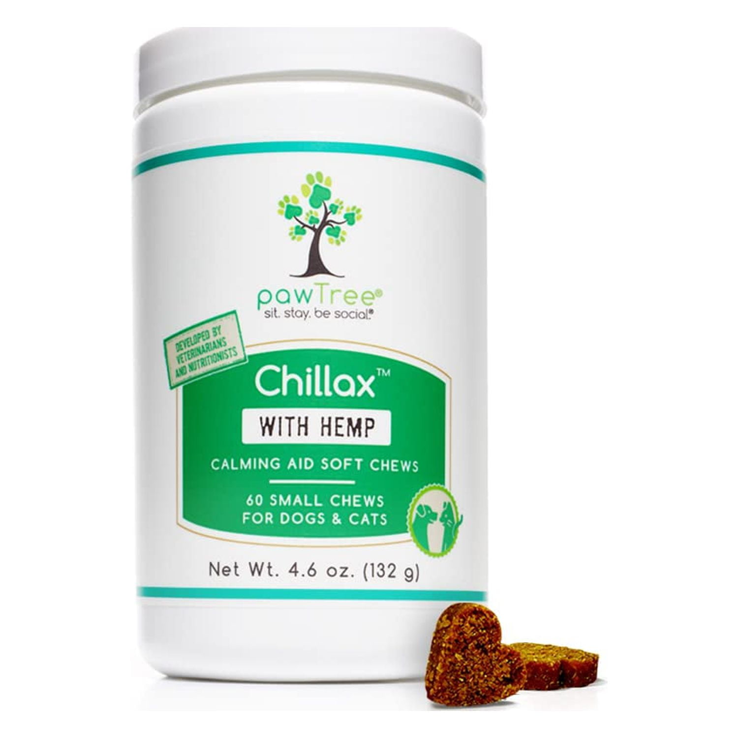 pawTree Chillax - Natural Calming Hemp Chews for Dogs and Cats ...