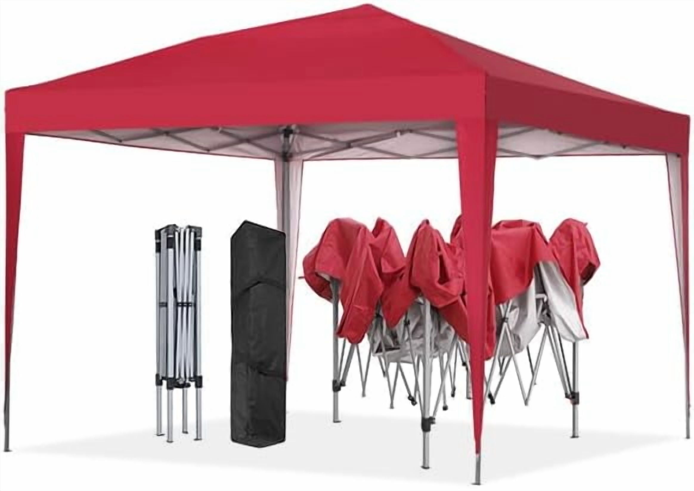 pawty 10'x10' Outdoor Canopy Tent, Commercial Instant Gazebos, Portable ...