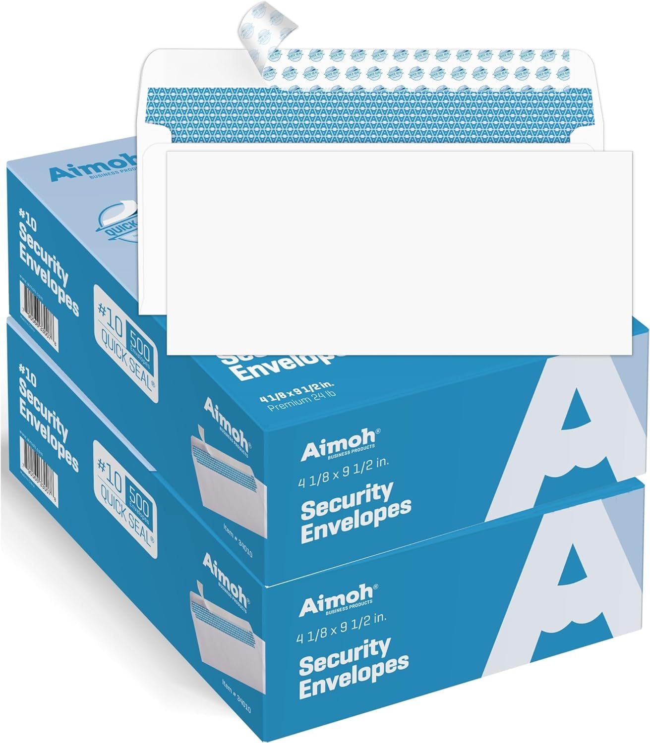 pawty 1000#10 Security Self-Seal Envelopes, Windowless Design, Premium ...