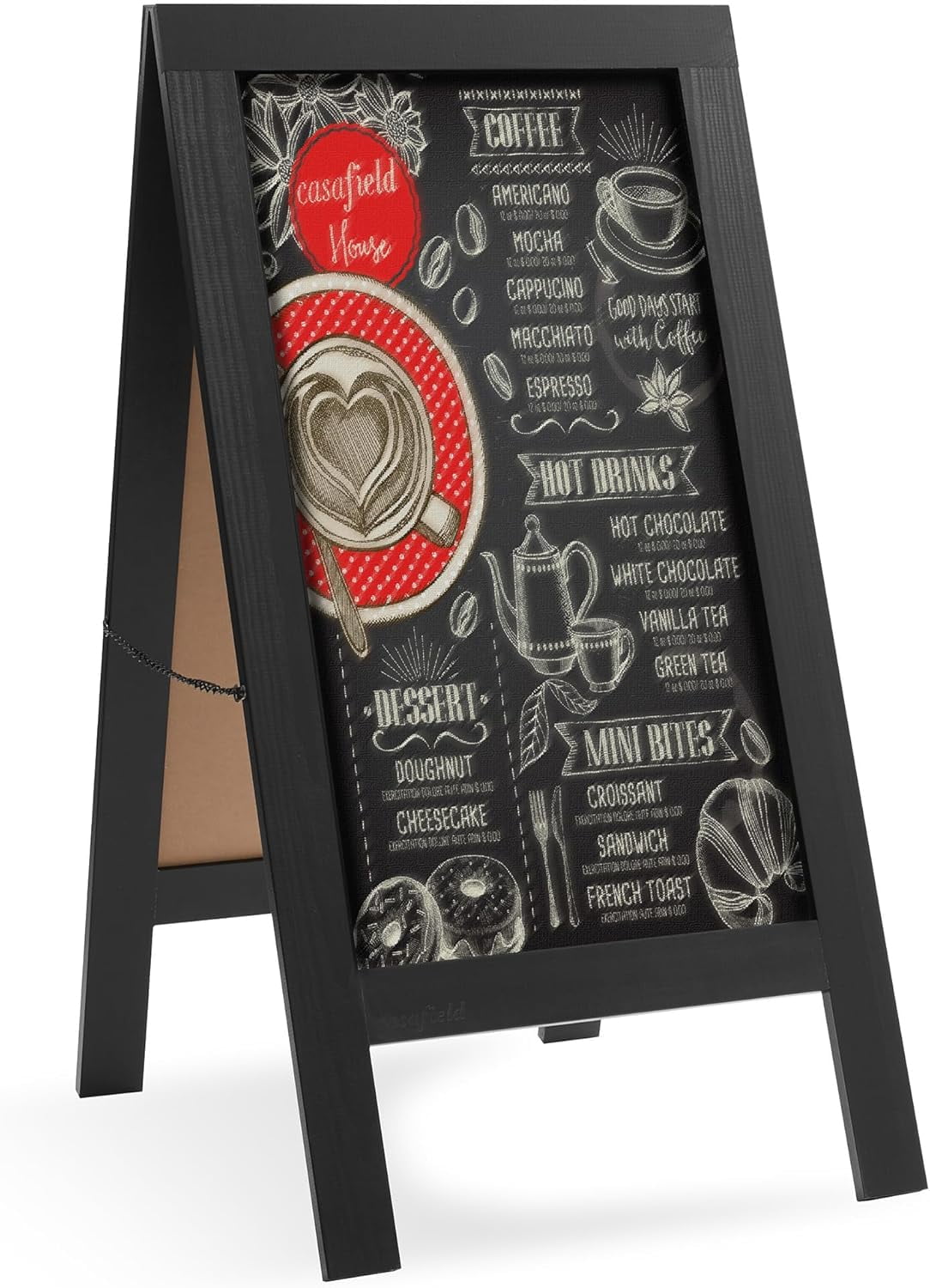pawty A Frame Chalkboard Sign, 40" x 20" Black Double-Sided Magnetic ...