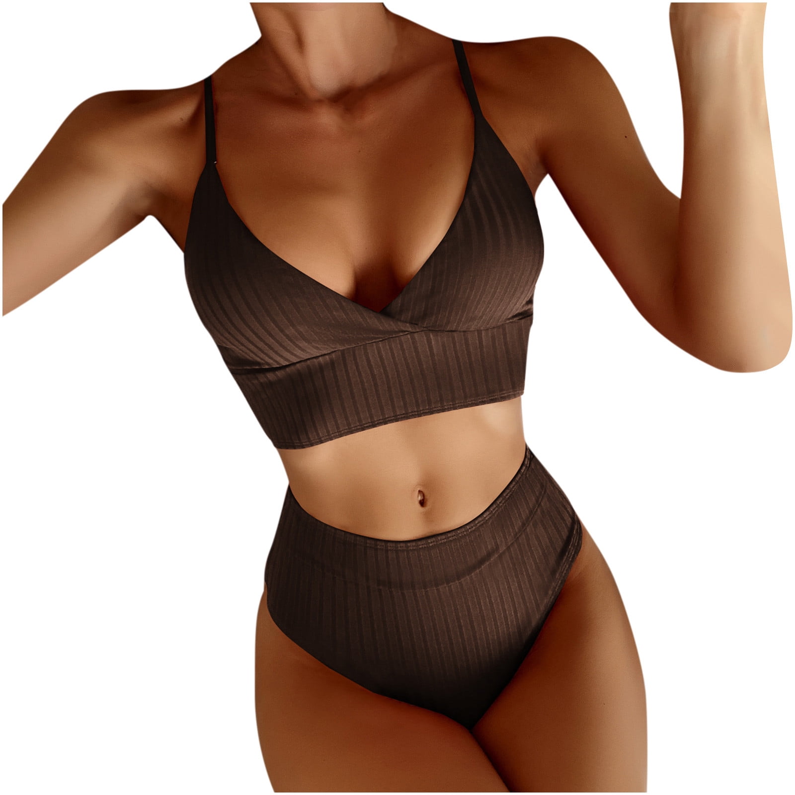 Pbnbp Womens Swimsuits Tankini Womens Solid Color Sexy One Piece
