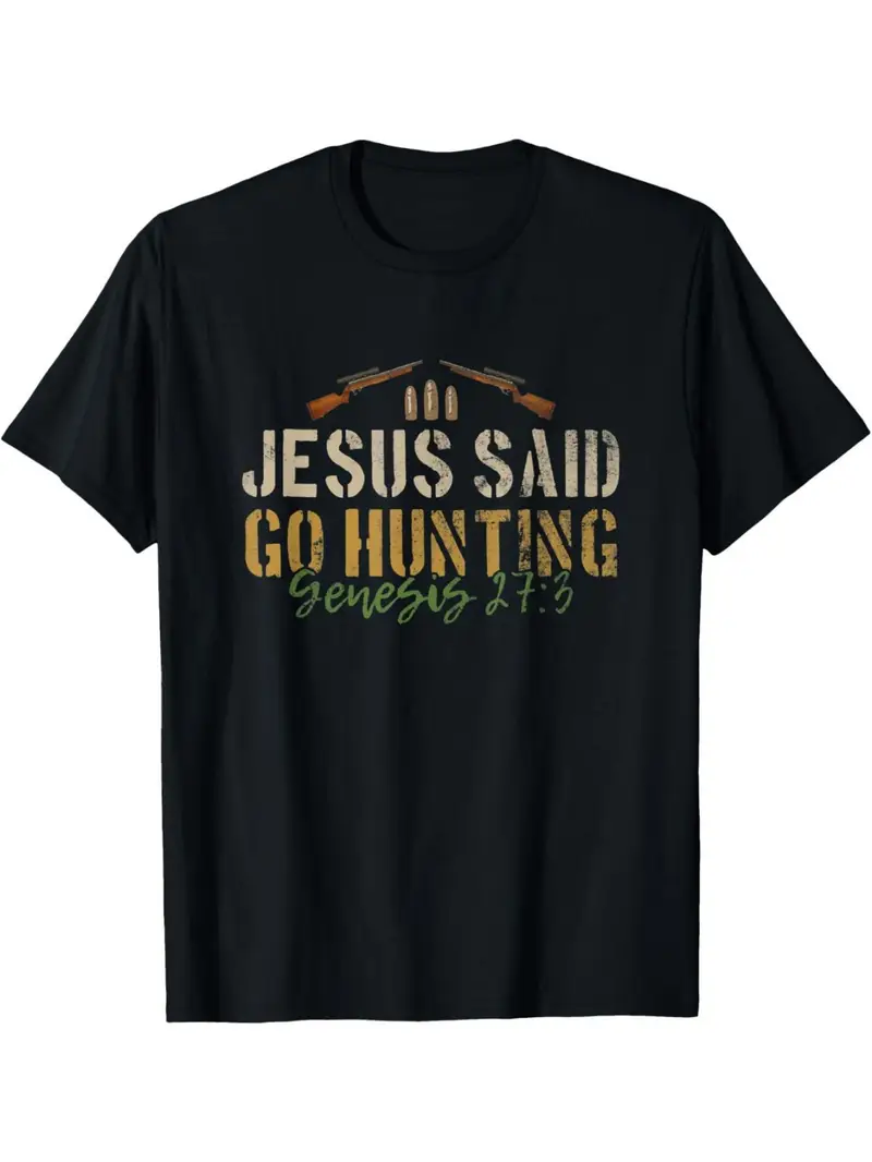 pc Christian Hunting T-Shirt with Bible Verse (for Genesis 27:17 ...