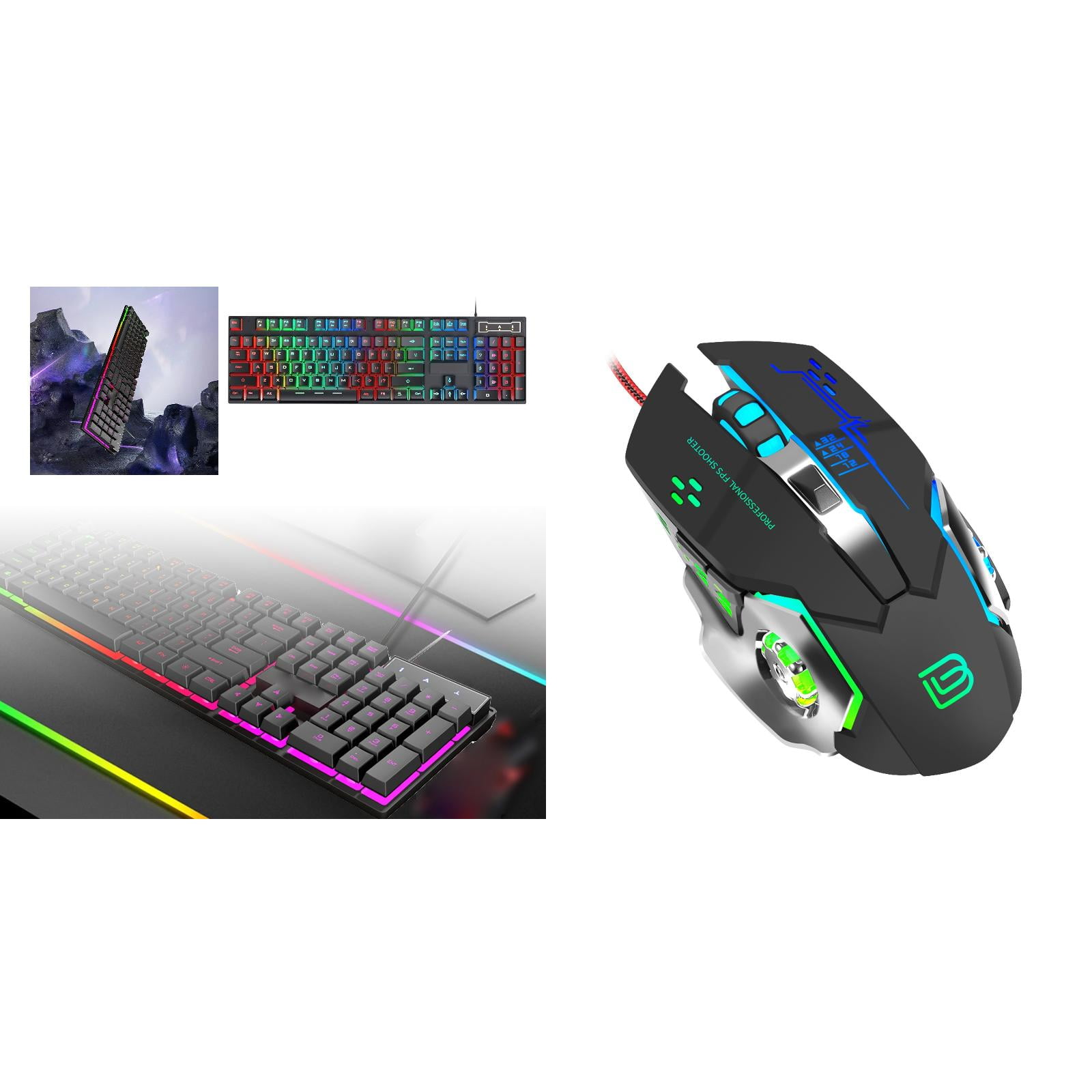 pc gaming keyboards High Precision PC USB Desktop Punk Mechanical ...