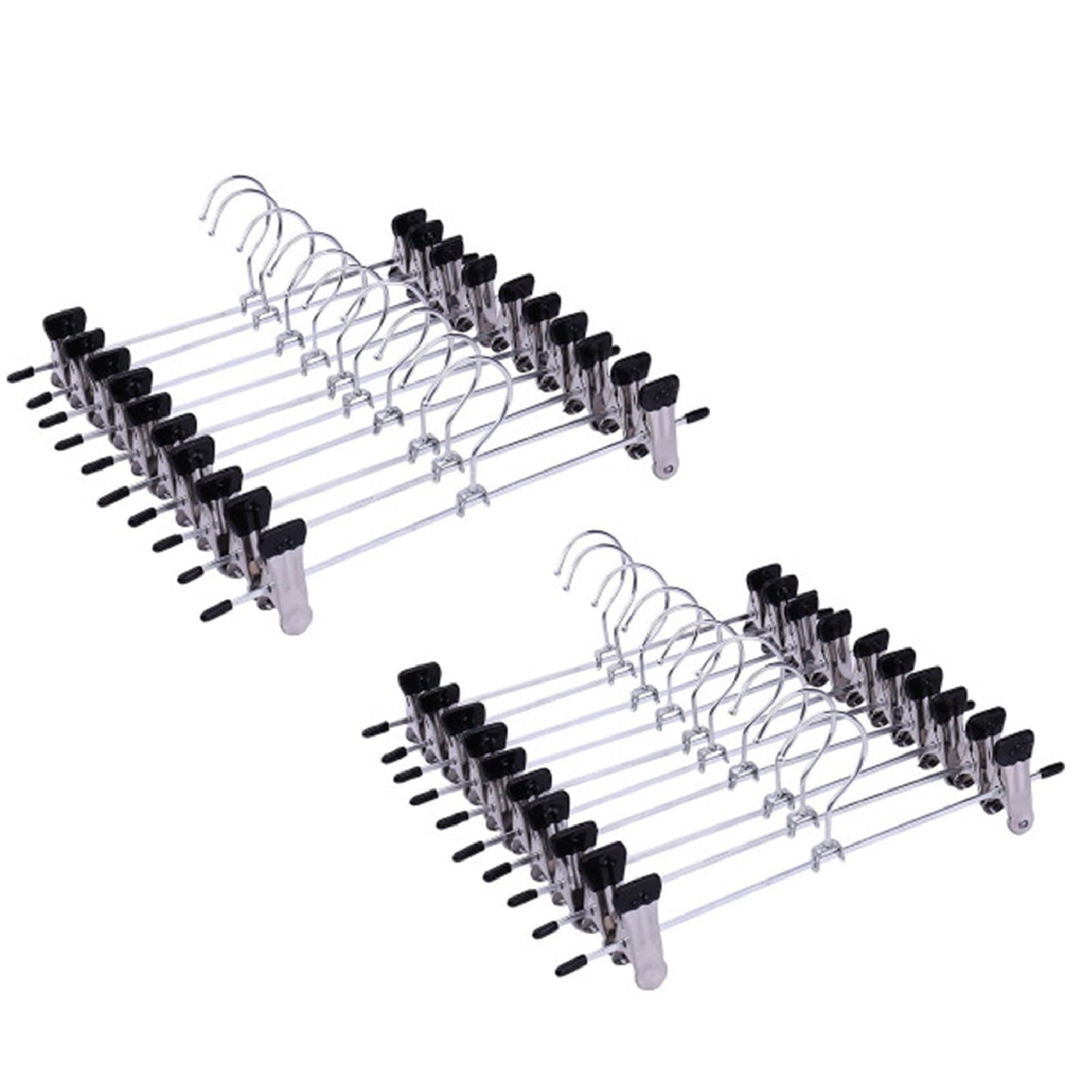 pcf-sej 30cm Black Adjustable Non- Clips Hangers for Pant Clothes Coat ...