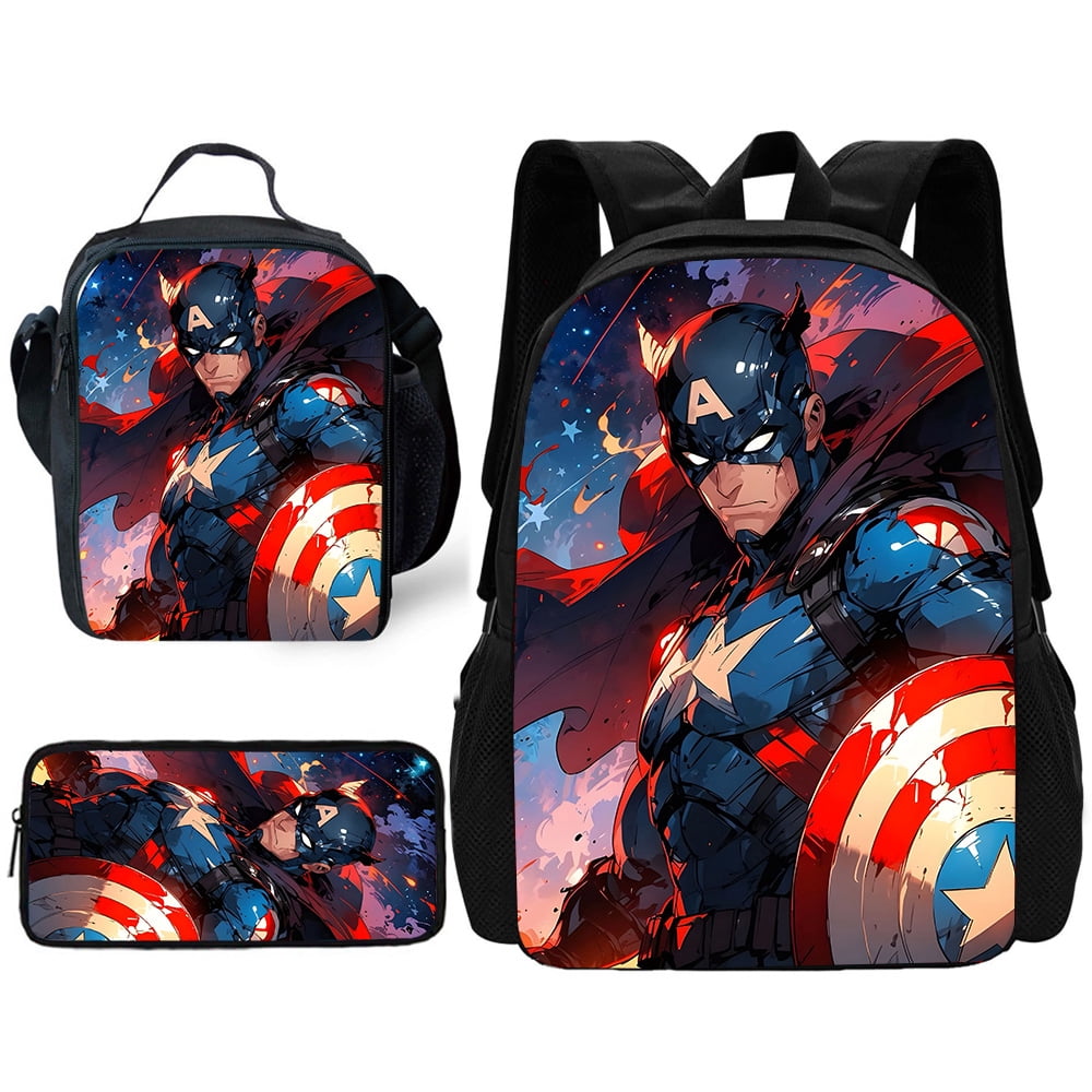 SALQGBUW Captains Americas backpack outdoor bag 3 in 1 bookbag shoulder ...