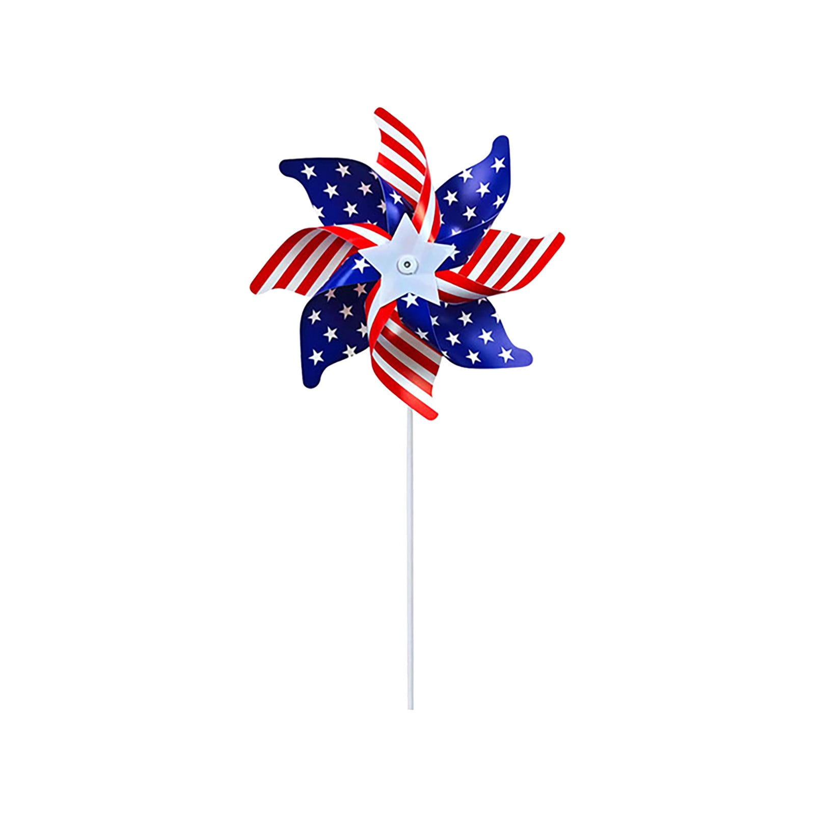 pdqouc 10 PCS American Flag Patriotic Windmill Wind for Yard Garden ...