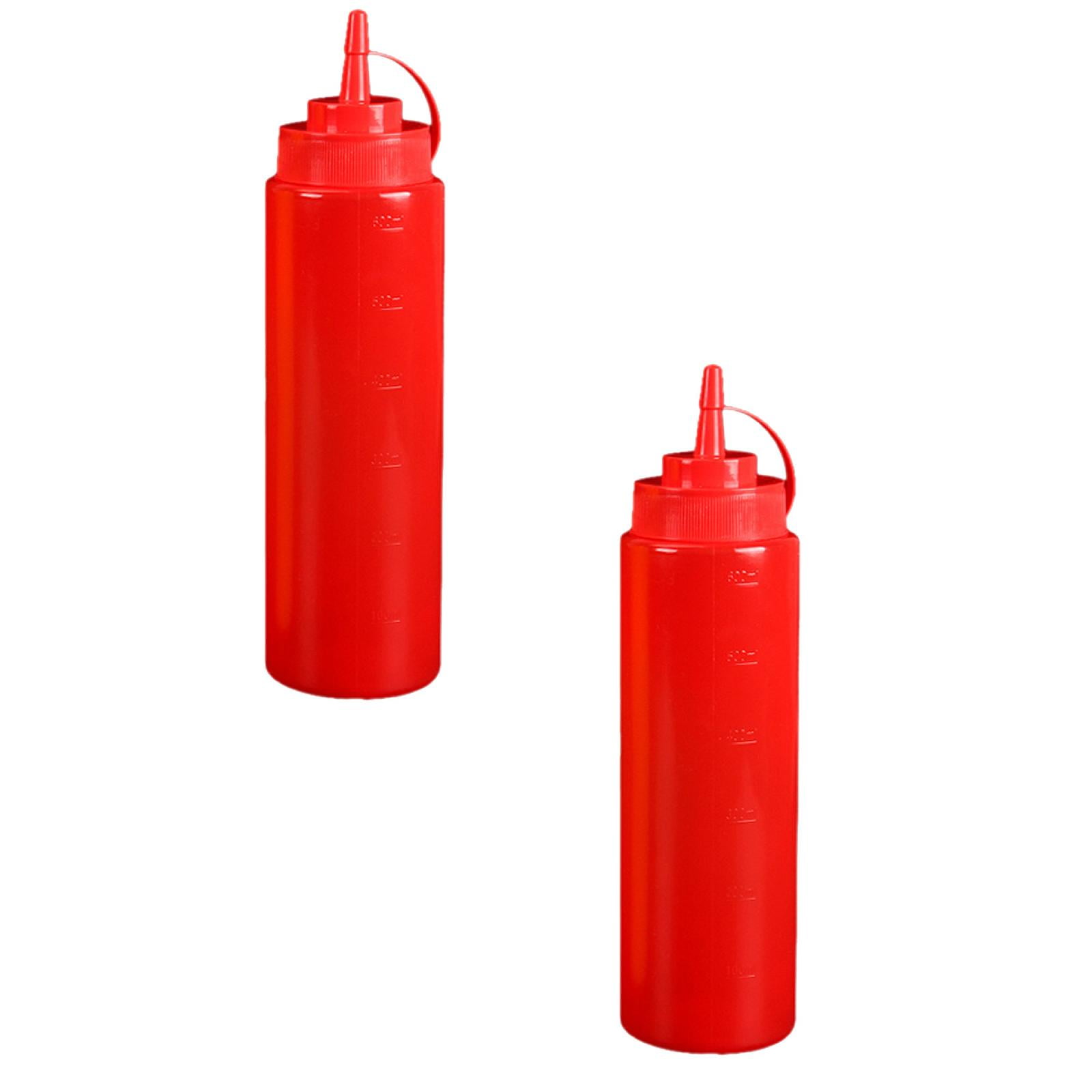 pdqouc 2PCS Condiment Bottles For Liquids 24Oz Bottle Plastic Condiment ...