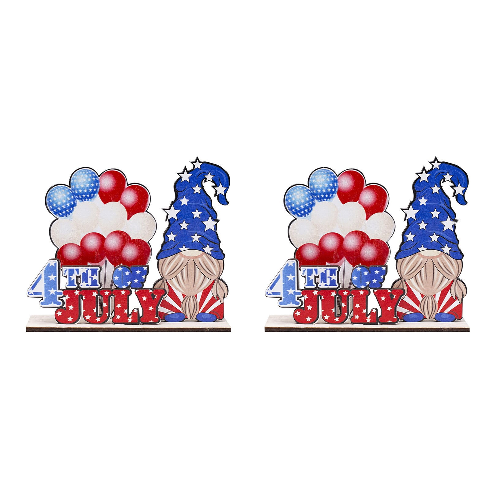 pdqouc 2PCS Patriotic Centerpiece Memorial Day Centerpiece Wooden ...