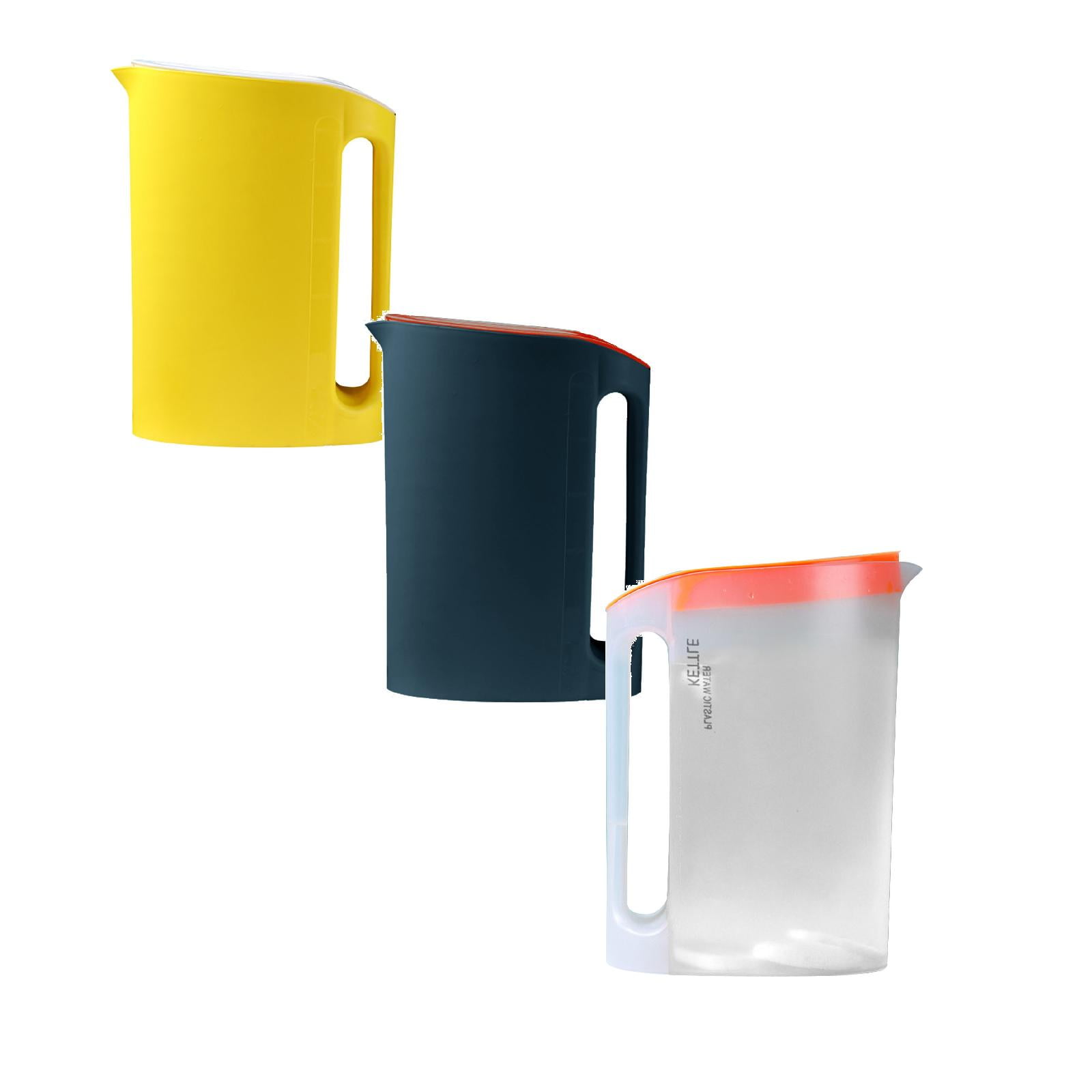 pdqouc 3PCS 2200ml Water Pitcher With Lid | Hot/Cold Drink Pitcher ...