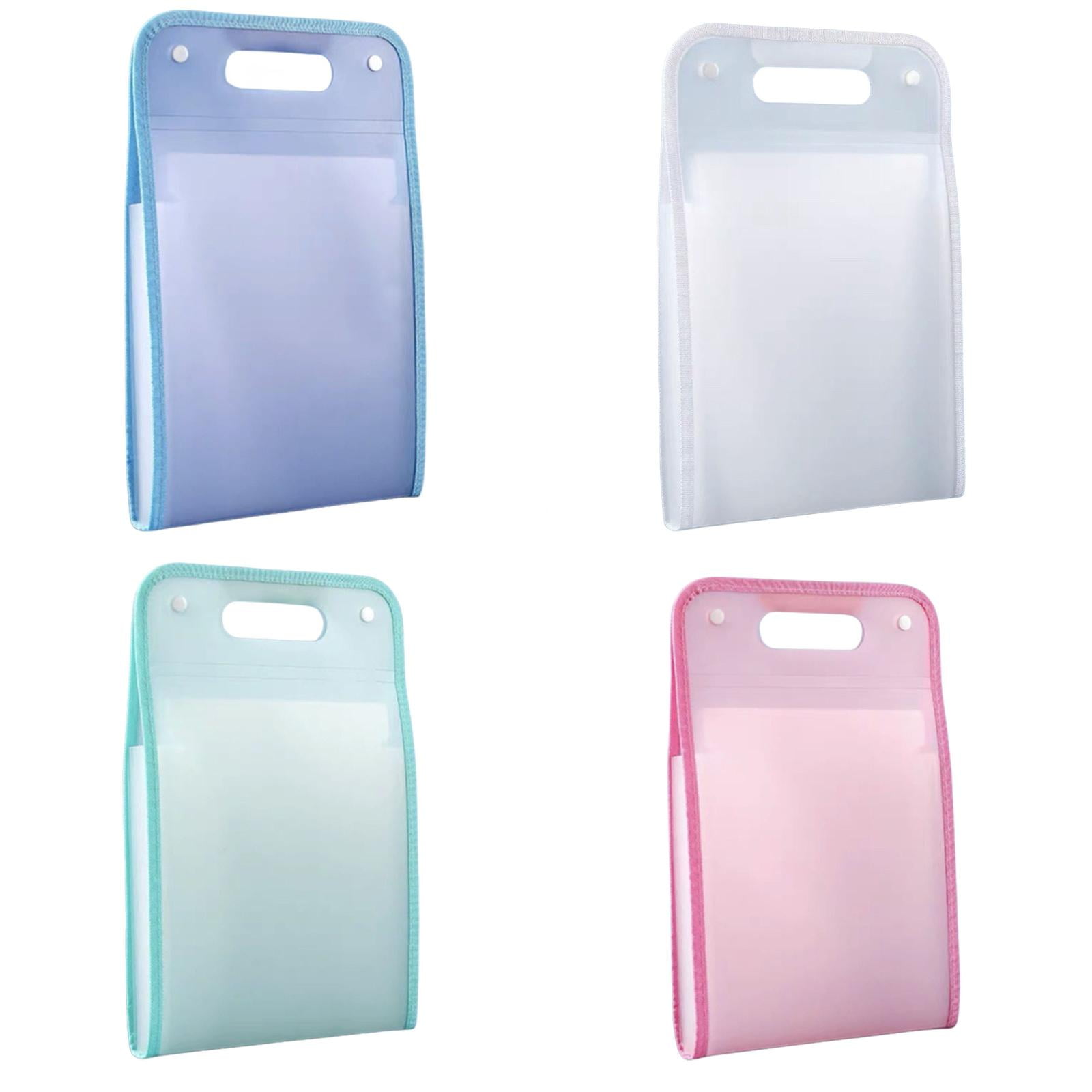 pdqouc 4PCS Portable Plastic File Folder Poly Envelope Expanding File ...