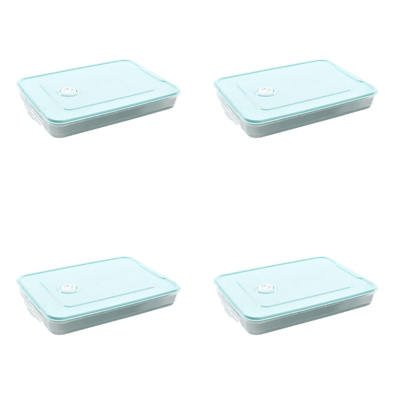 pdqouc 4Pcs Single Layer Refrigerator Food Dumplings Storage Container ...