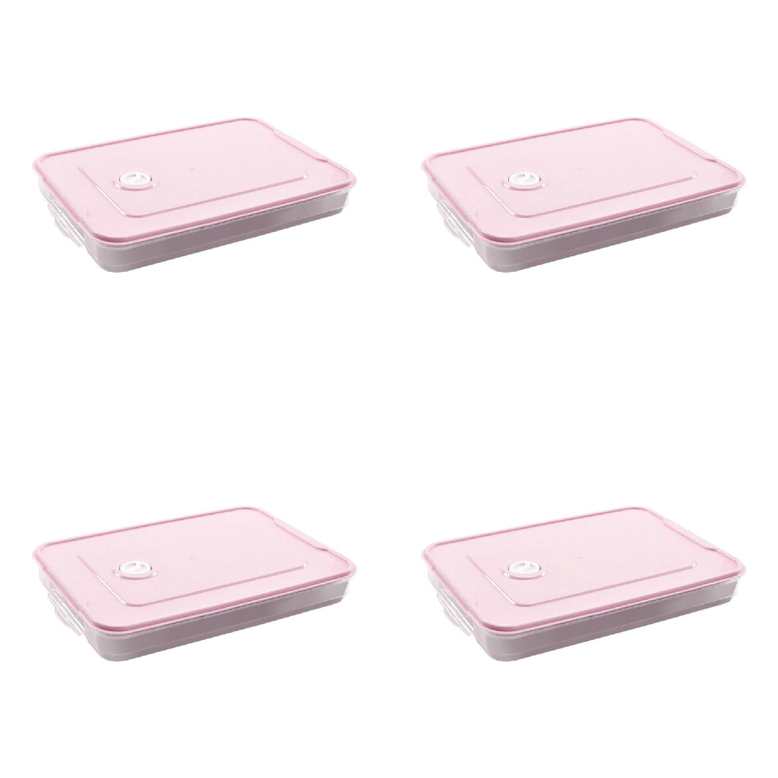pdqouc 4Pcs Single Layer Refrigerator Food Dumplings Storage Container ...