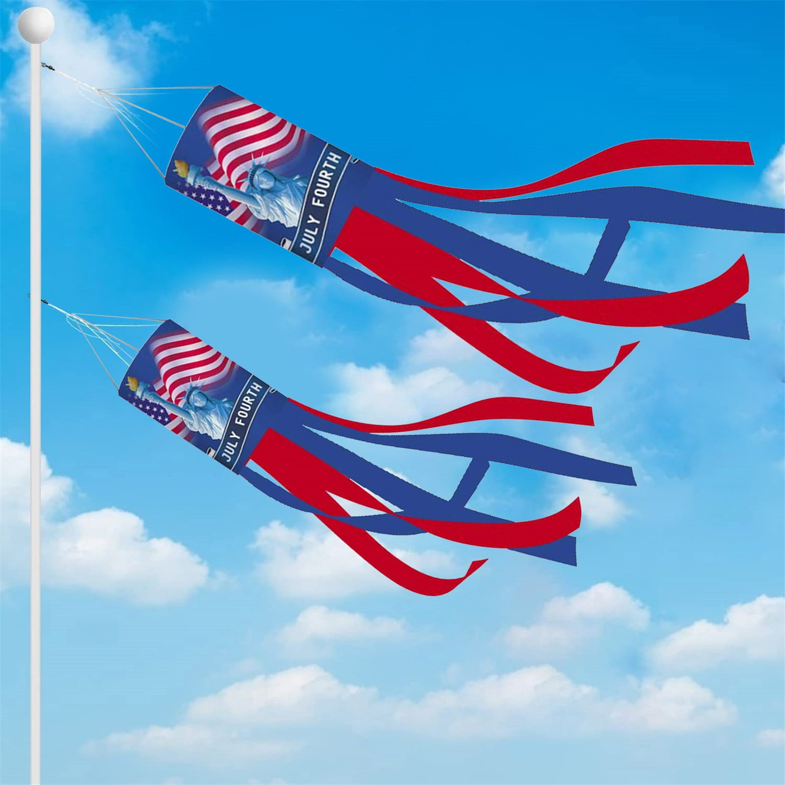 pdqouc American US Flag Windsock & Stripes USA Patriotic Decoration ...
