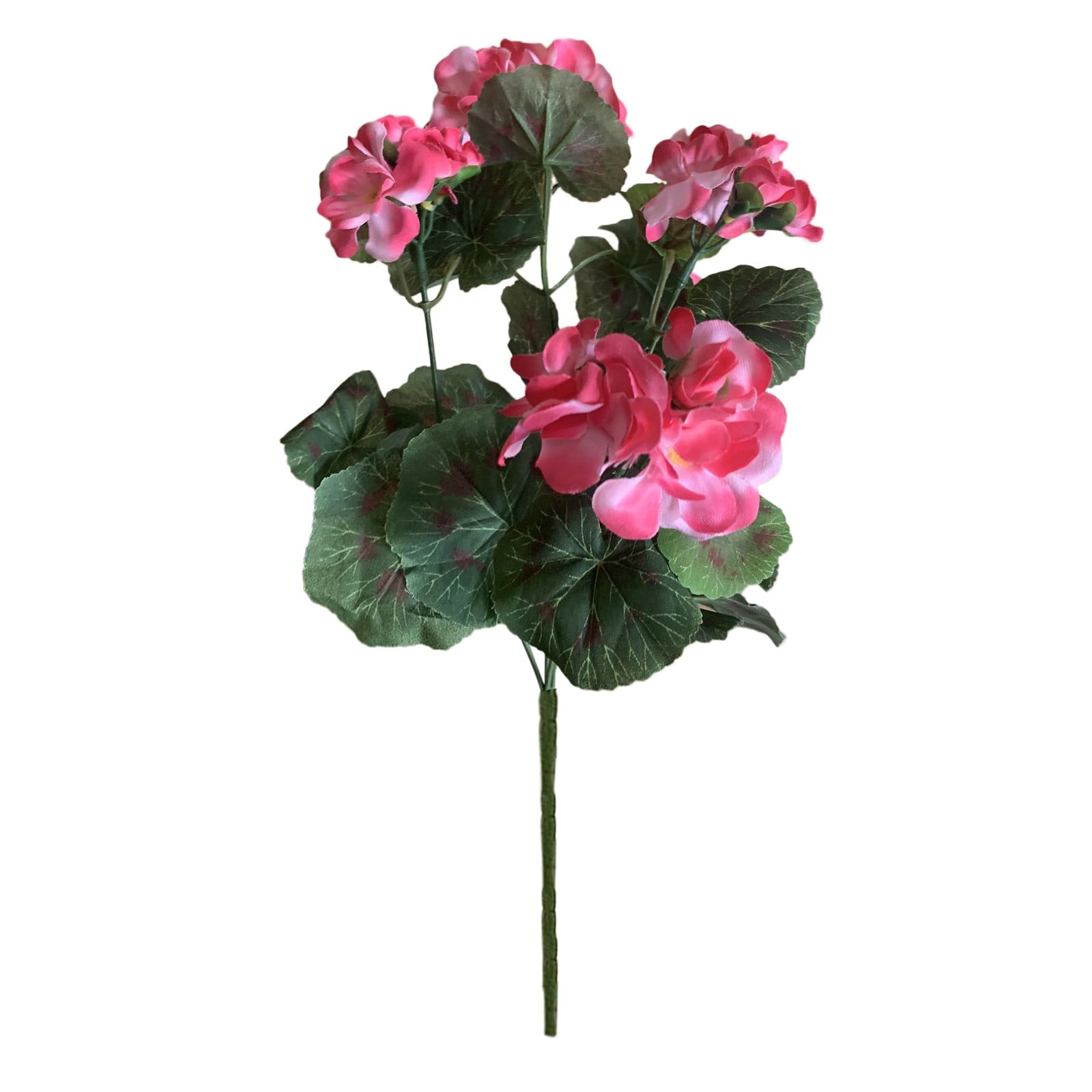 pdqouc Artificial Geraniums Silk Flowers Outdoor Garden Hanging Basket ...