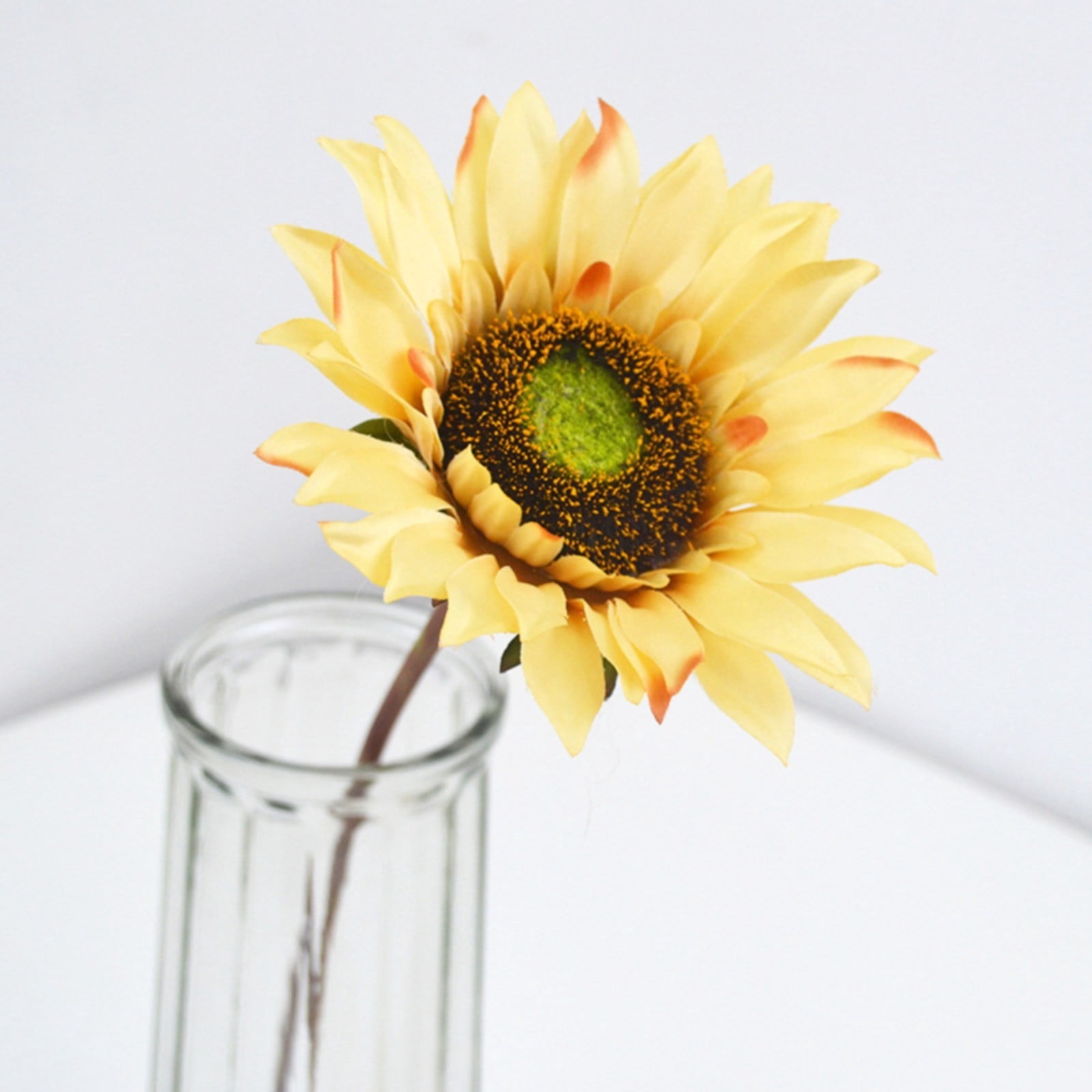 pdqouc Artificial Sunflower Flowers Long Stem for Tall Vase Silk ...