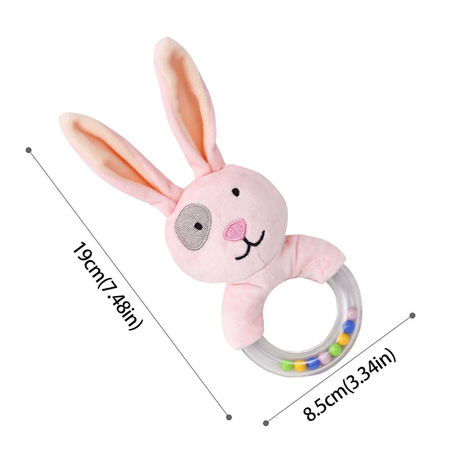 pdqouc Baby Cute Plush Baby Soft Rattle Toys Fabric Ring Rattles Shaker ...