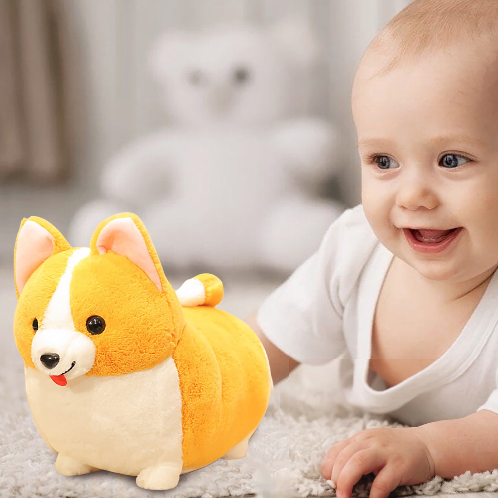 pdqouc Cartoon Short Legs Peach Heart Butt Corgi Doll Plush Toy Dog ...