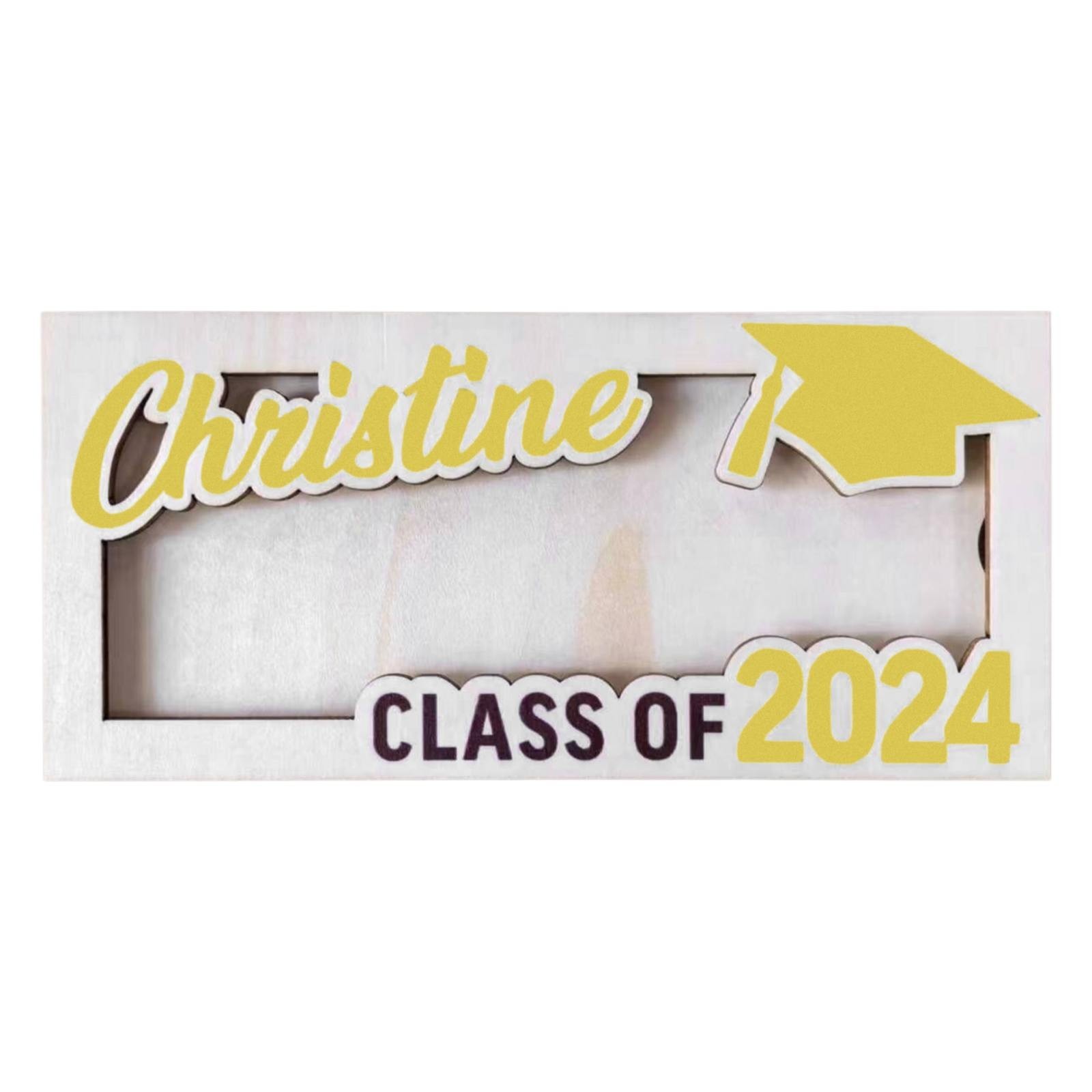 pdqouc Class of 2024 Tiered Wallet Graduation Gift Wooden Rectangular ...