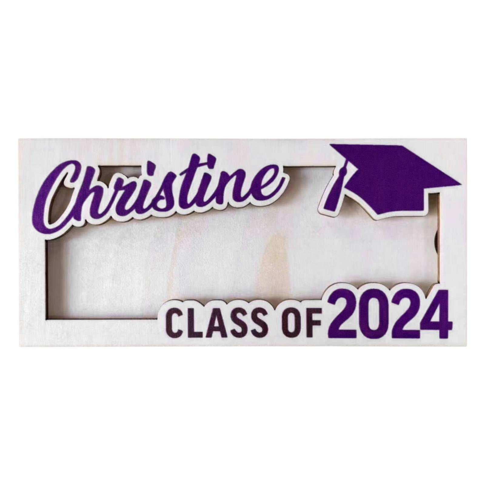 pdqouc Class of 2024 Tiered Wallet Graduation Gift Wooden Rectangular ...