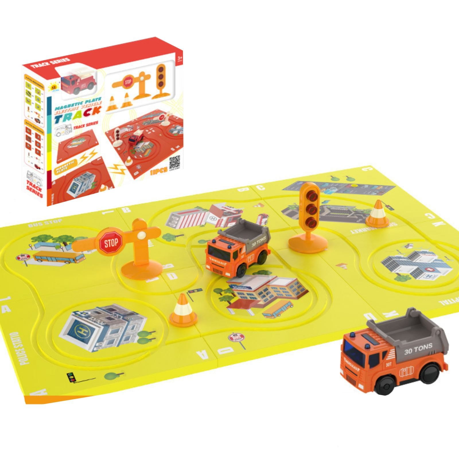 pdqouc Clearance 11PCS Track Car Toy Set – Sliding Vehicle With ...