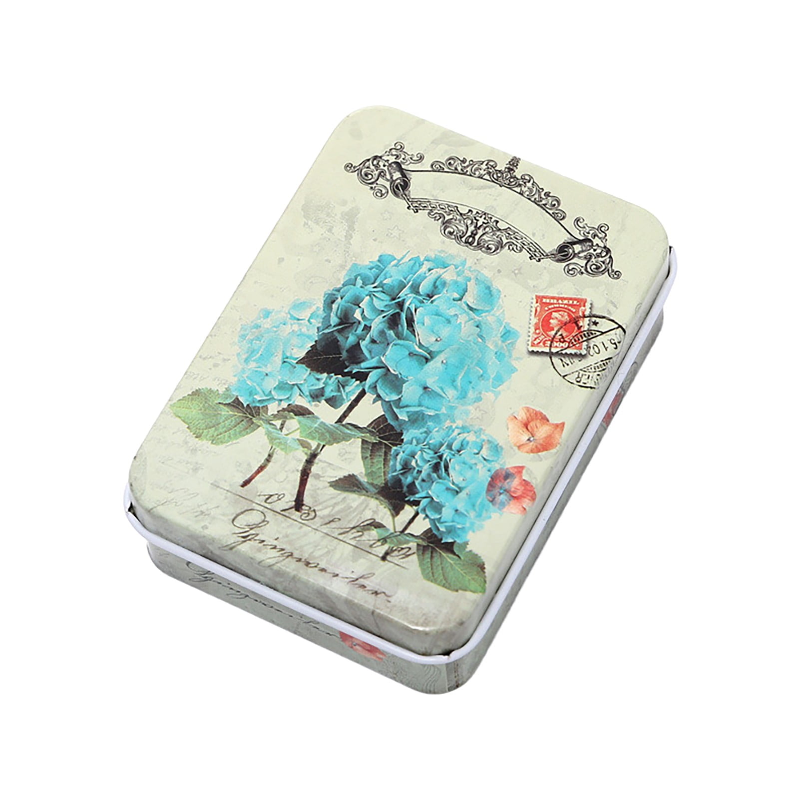 pdqouc Vintage Metal Decorative Mini Tin Box Tins with Lids Rectangle ...