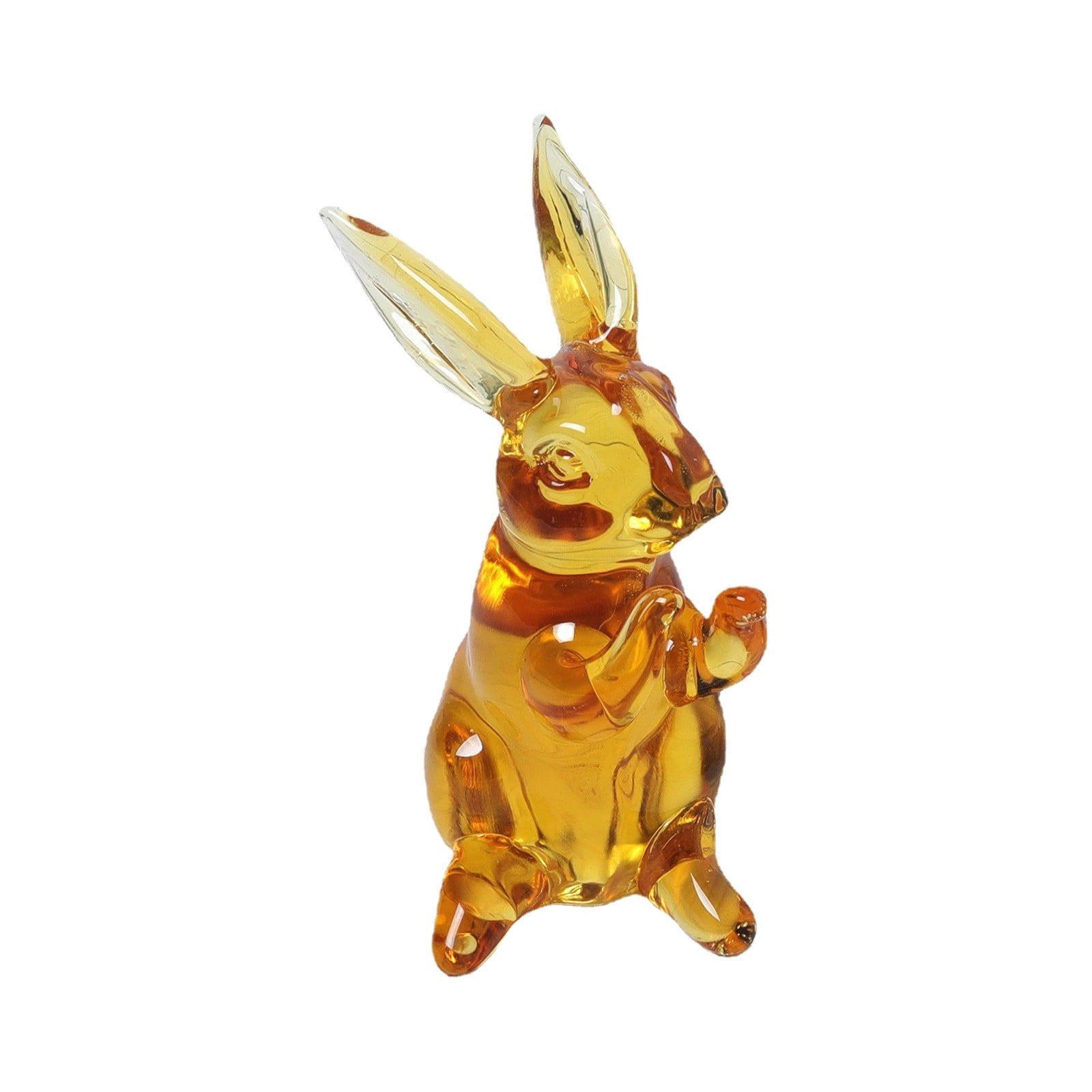 pdqouc Cute Cartoon Clear Glass Bunny Ornaments Creative Birthday Gift ...