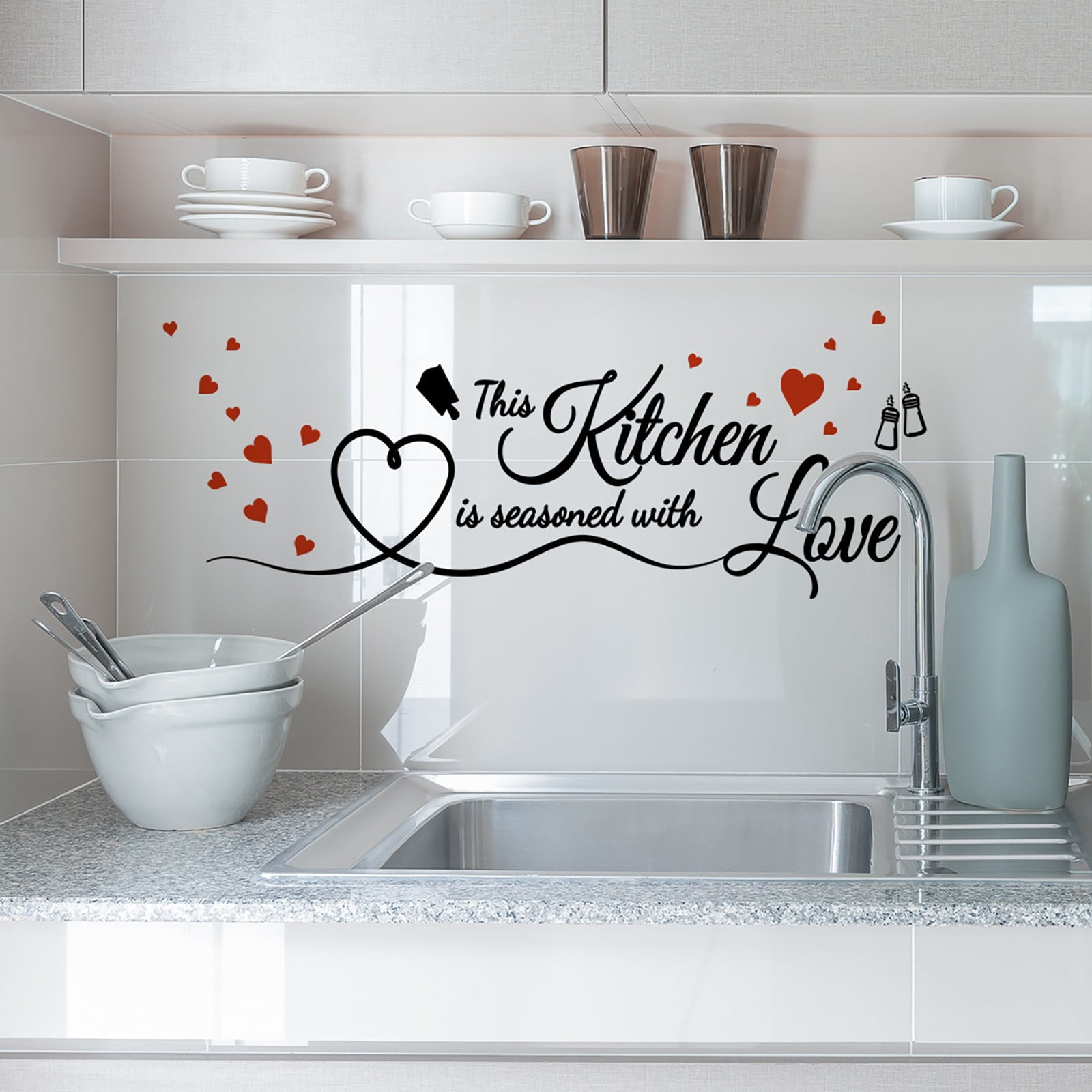 pdqouc English Slogan Kitchen Porch Wall Decoration Life Love Sign ...