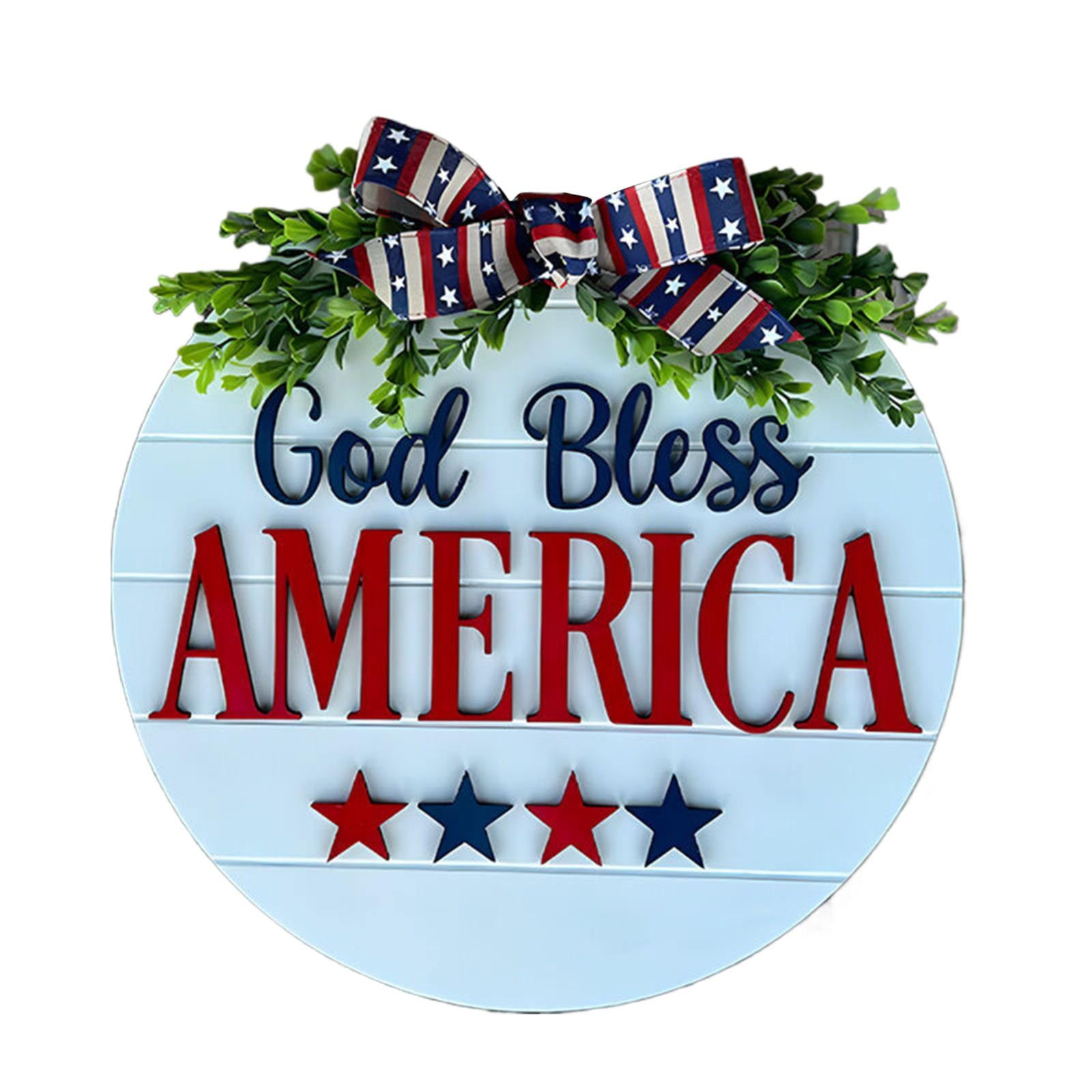 pdqouc Front Door Welcome Sign On July 4th Independence Day Summer ...