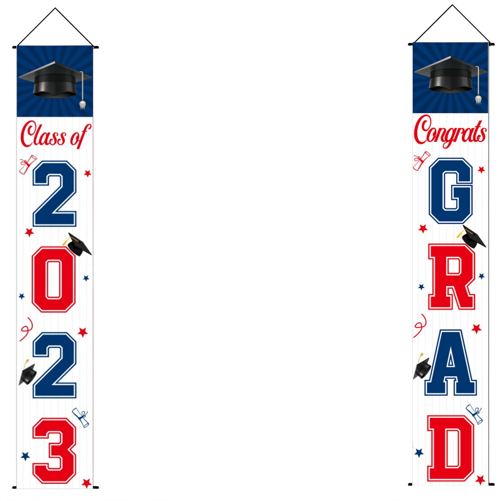 pdqouc Graduation Banners Hanging Flags Porch Sign Class Of 2024 ...