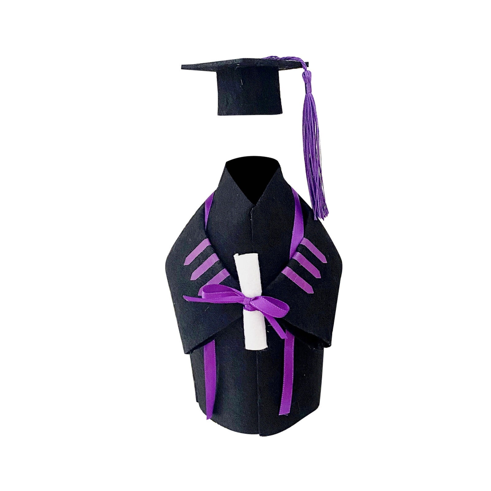 pdqouc Graduation Wine Coat Bottle Covers Sets, Graduation Gown and ...