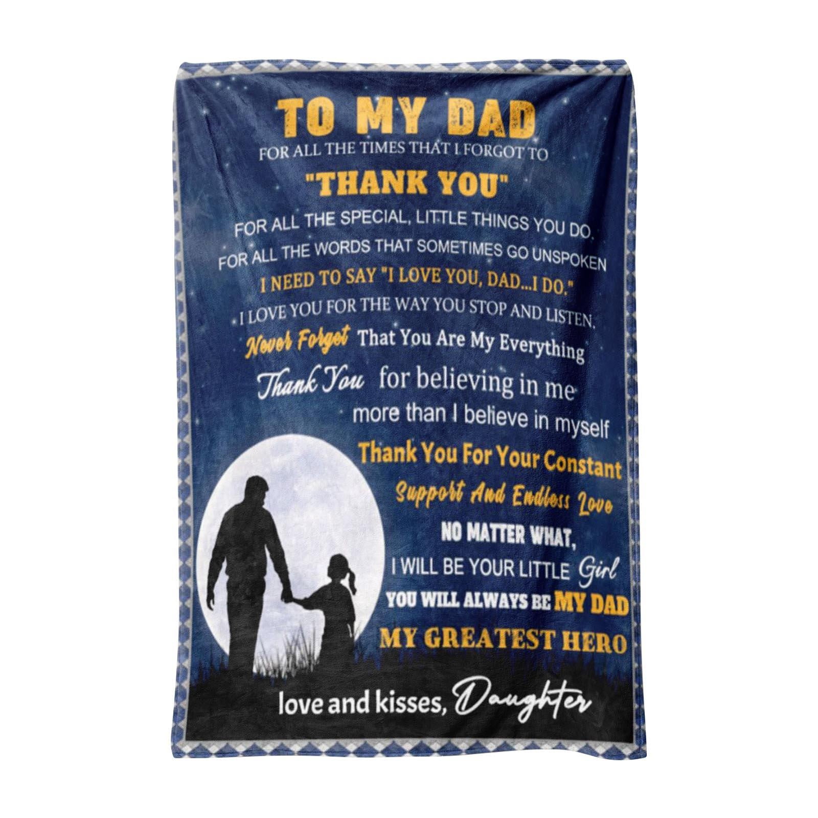 pdqouc Grateful Love Birthday Gift Throws Blankets Happy Father's Day ...