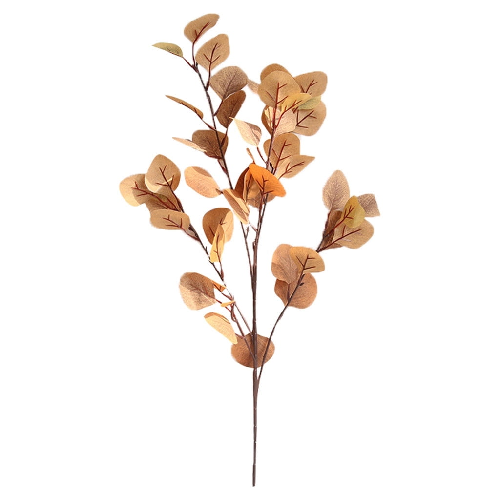 pdqouc Greenery Artificial Plants Leaf Bush Stylish Modern Boho Table ...