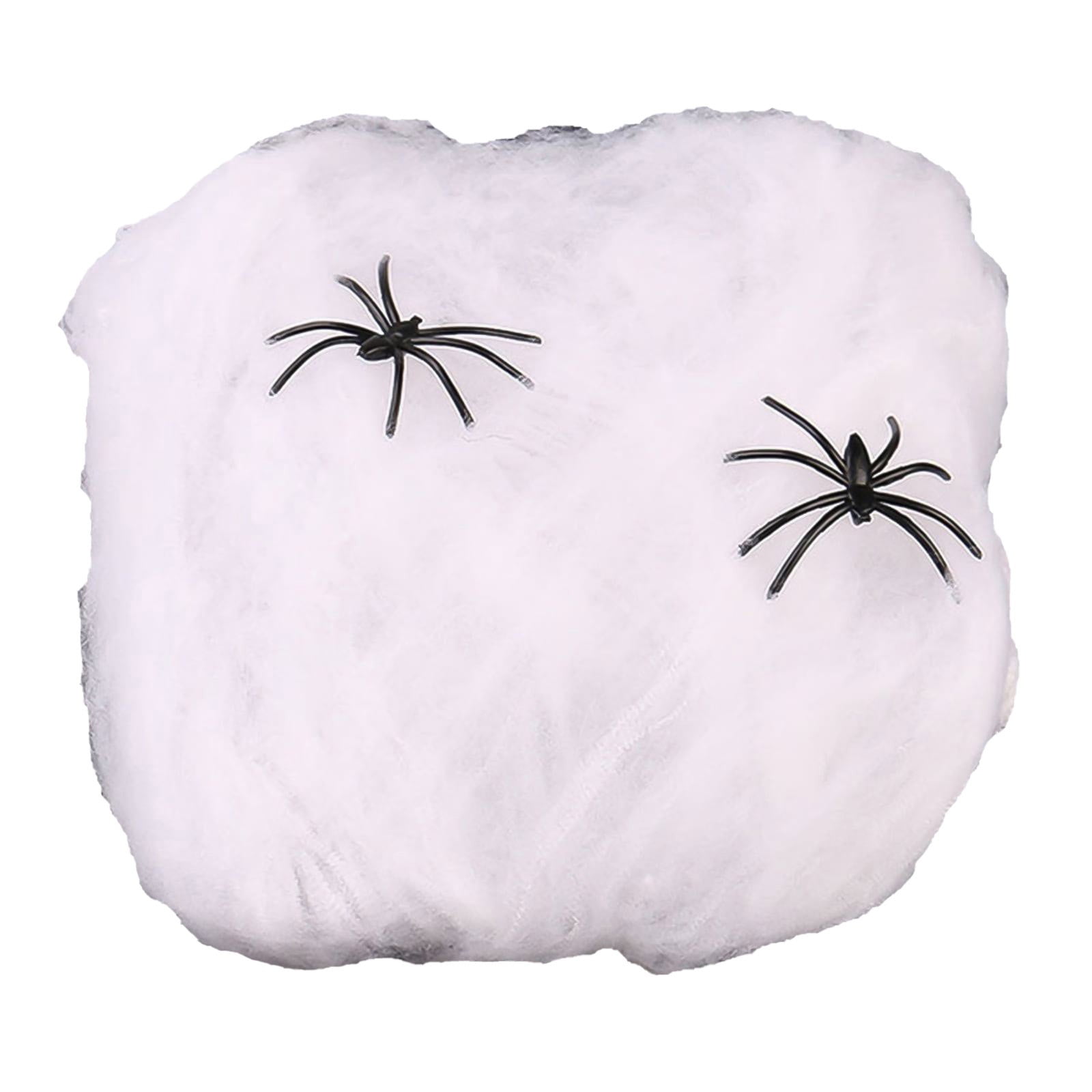 pdqouc Halloween Scary Cloth 1 Pieces Stretch Spider Web with 2 Fake ...