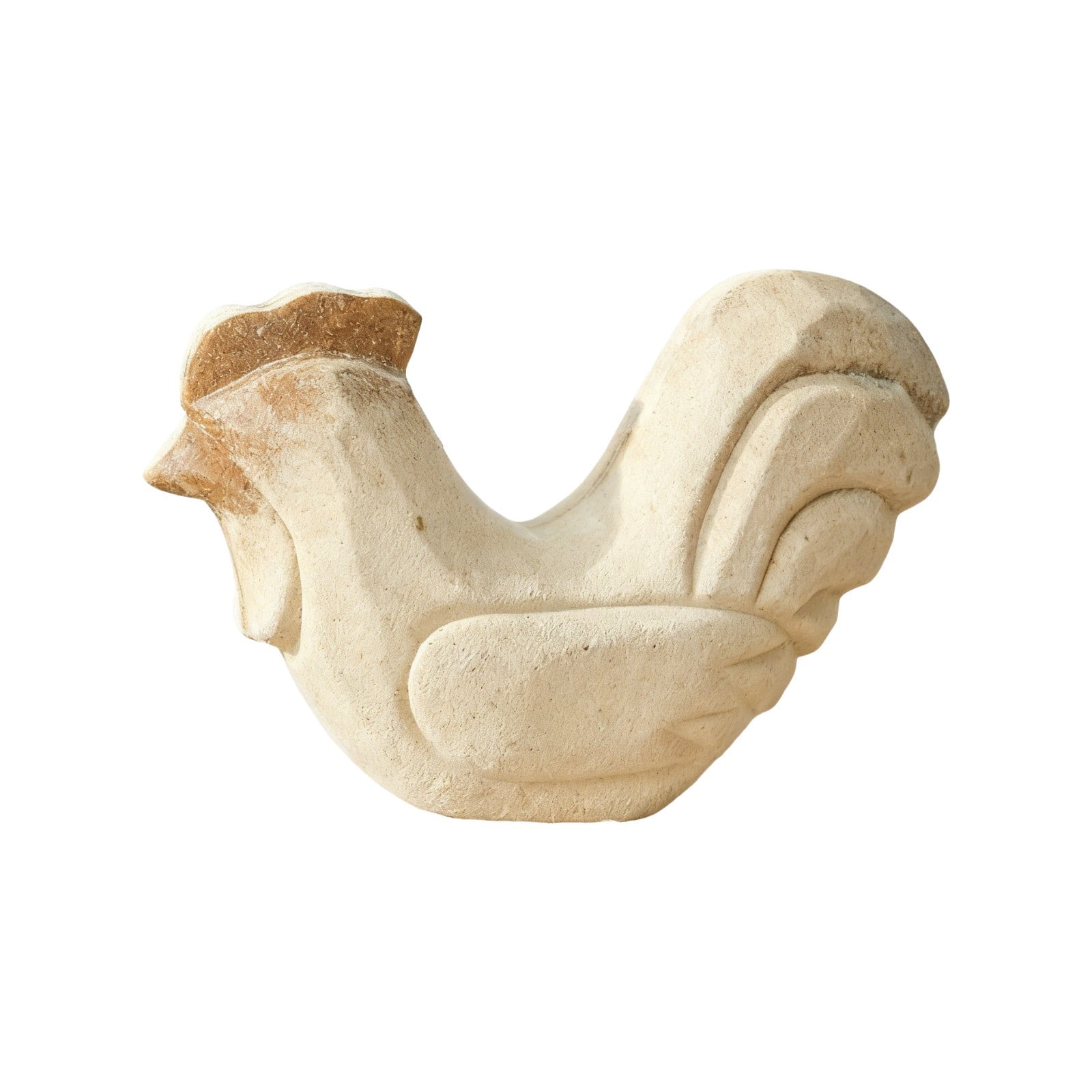 pdqouc Hand Carved Stone Texture Rooster Figurine, DIY Craft Ornament ...