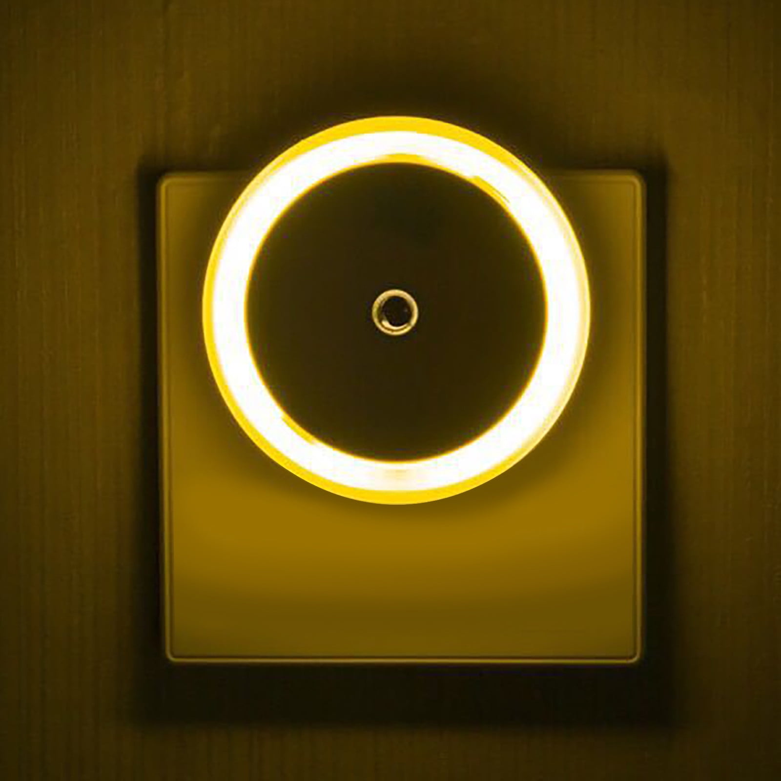 pdqouc Home Round Plug-in Intelligent Light Sensor Control LED Night ...