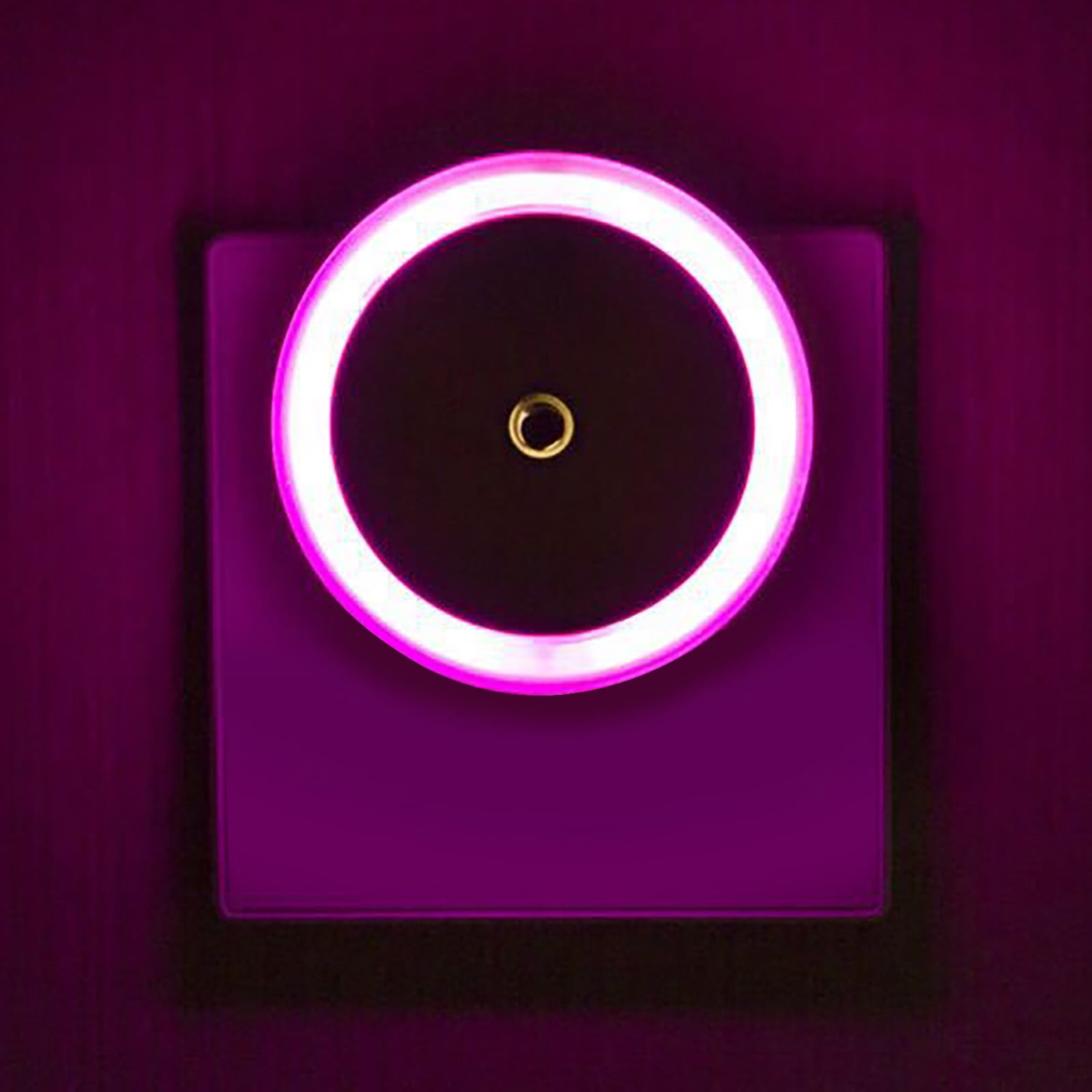 pdqouc Home Round Plug-in Intelligent Light Sensor Control LED Night ...