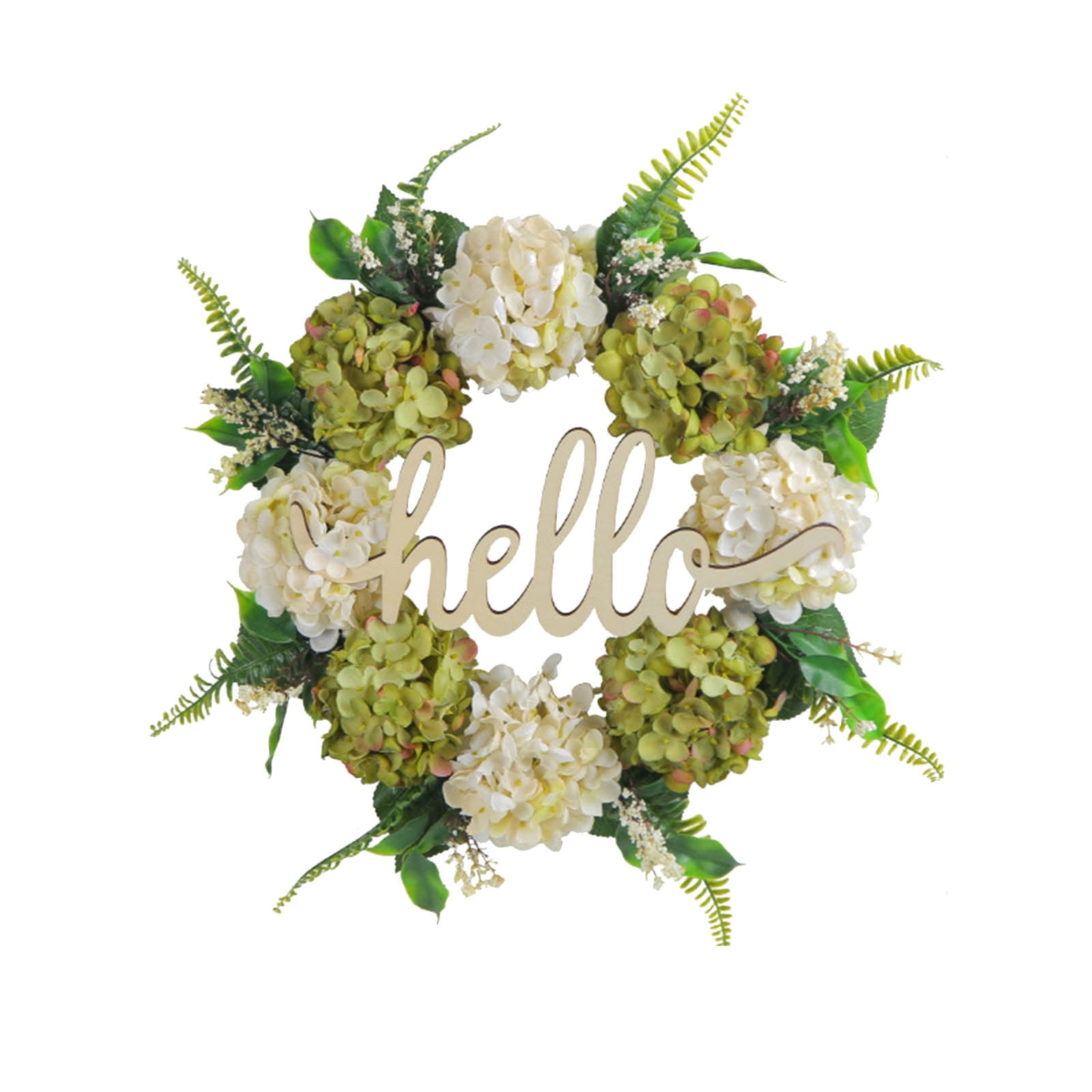 pdqouc Hydrangea Wreaths Decor Front Door Artificial Flowers Window ...